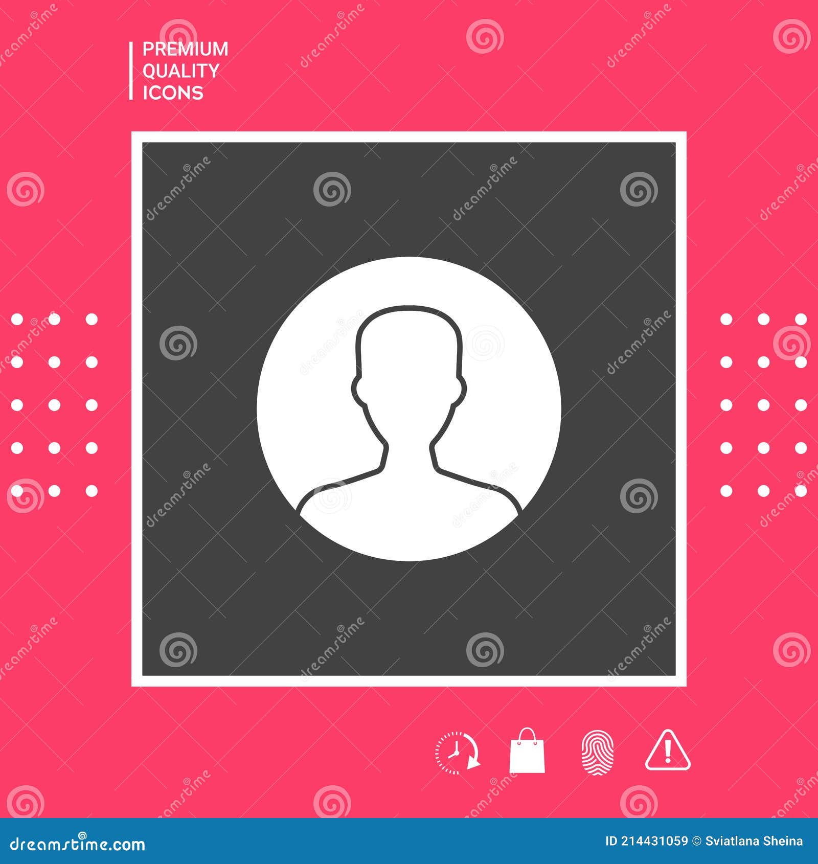 Symbol of User Icon in Circle. Profile Icon Stock Vector - Illustration ...