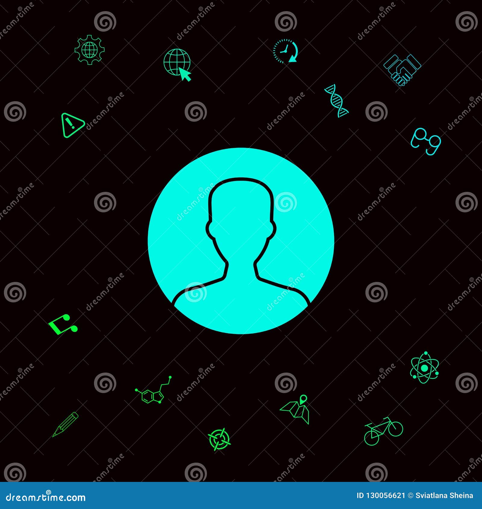 Symbol of User Icon in Circle. Profile Icon. . Graphic Elements for ...