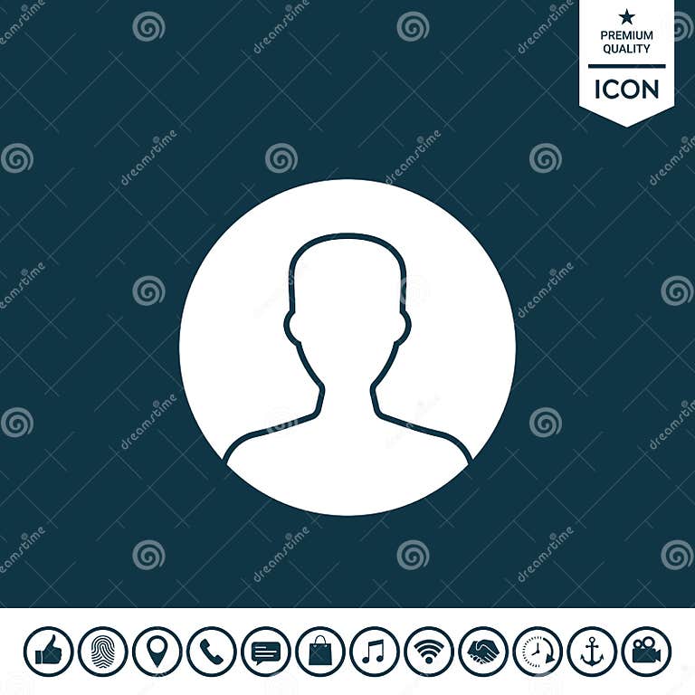 Symbol of User Icon in Circle. Profile Icon. Stock Vector ...