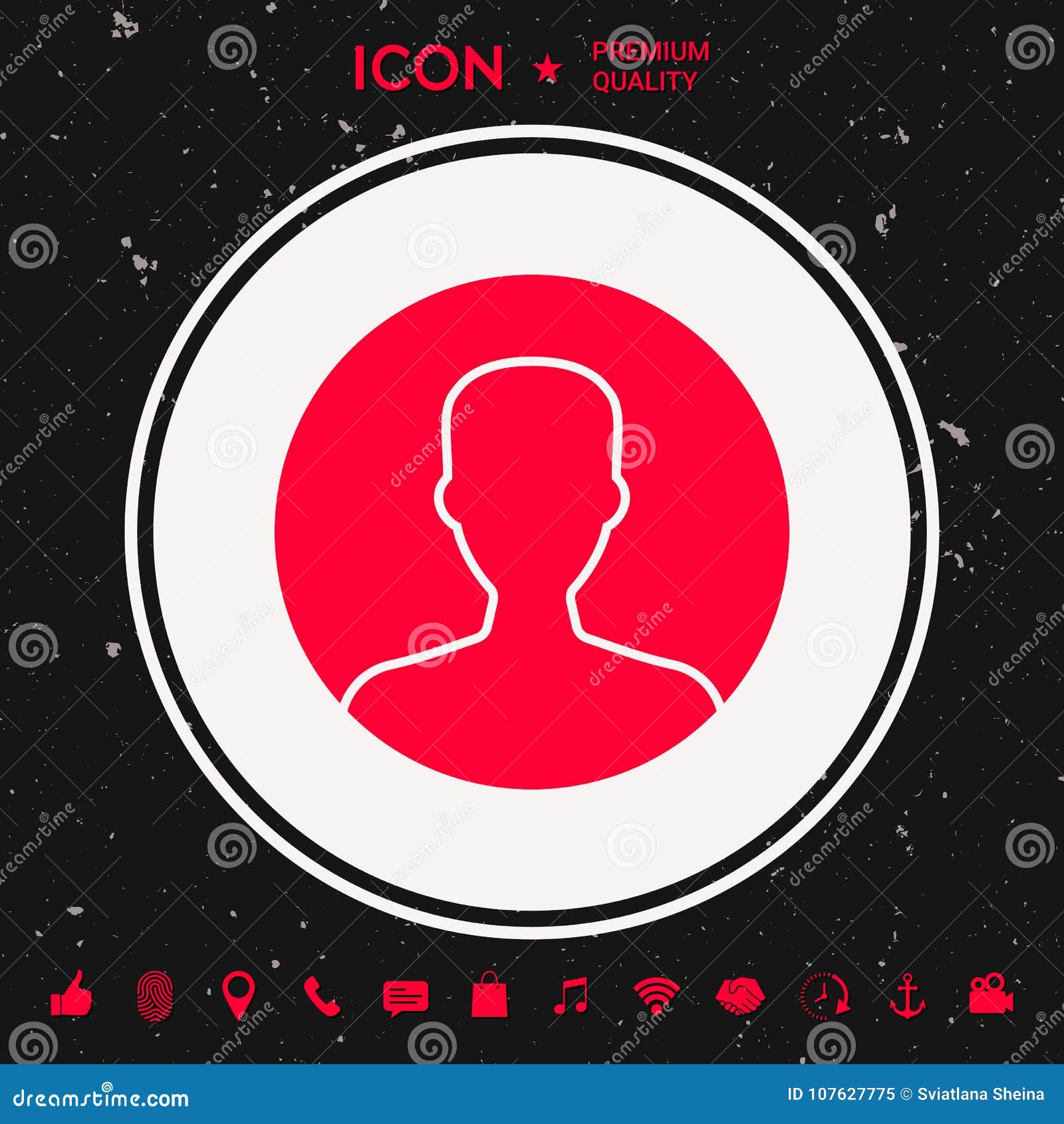 Symbol of User Icon in Circle. Profile Icon. Stock Vector ...