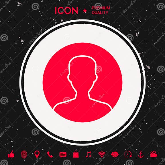 Symbol of User Icon in Circle. Profile Icon. Stock Vector ...