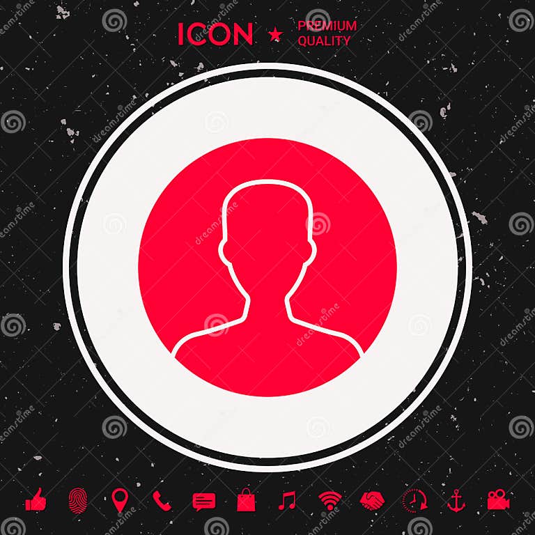 Symbol of User Icon in Circle. Profile Icon. Stock Vector ...