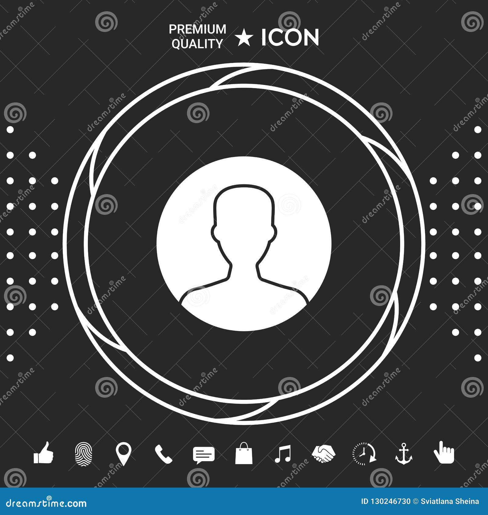 Symbol of User Icon in Circle. Profile Icon. . Graphic Elements for ...