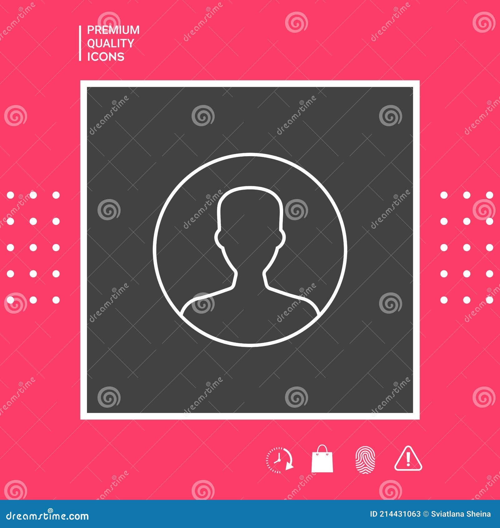Symbol of User Icon in Circle. Profile Line Icon, Elements for Your ...