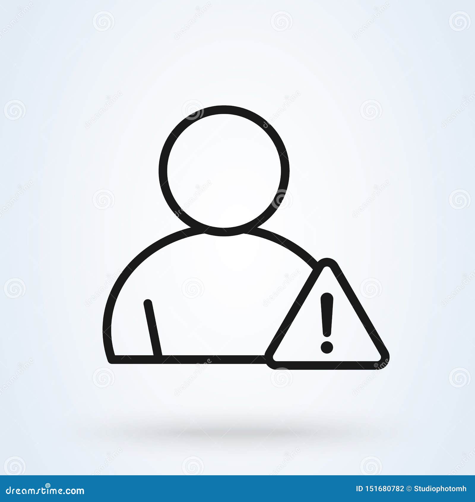 Symbol User Warning. Simple Vector Modern Icon Design Illustration ...
