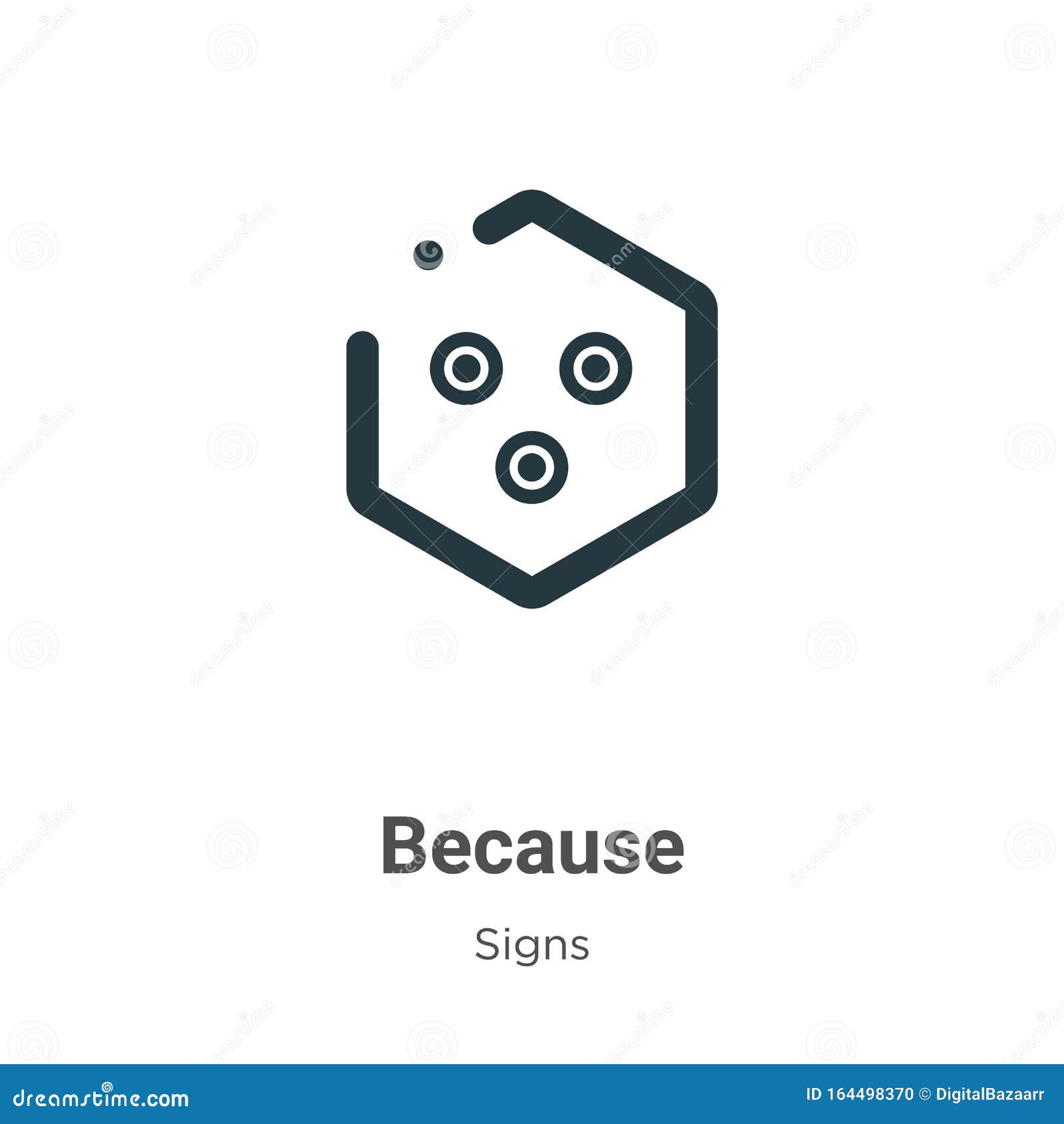 Because Symbol Vector Icon on White Background. Flat Vector because ...