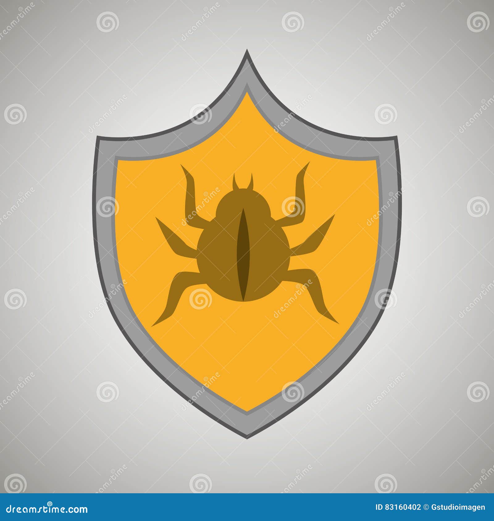 Symbol virus warning alert stock illustration. Illustration of icon ...