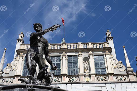 Symbol von Gdansk stockbild. Bild von gebäude, danzig - 36553215