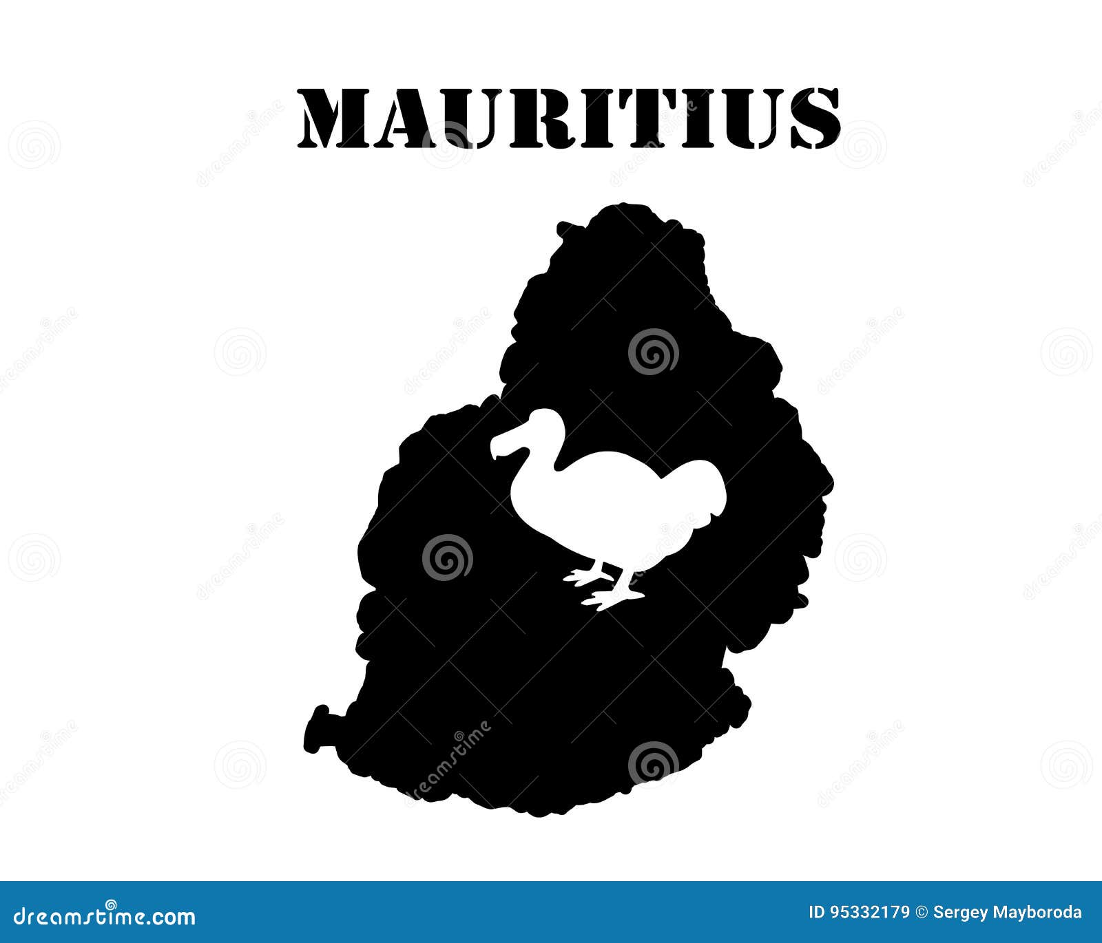 Symbol Von Mauritius Und Von Karte Vektor Abbildung - Illustration von ...
