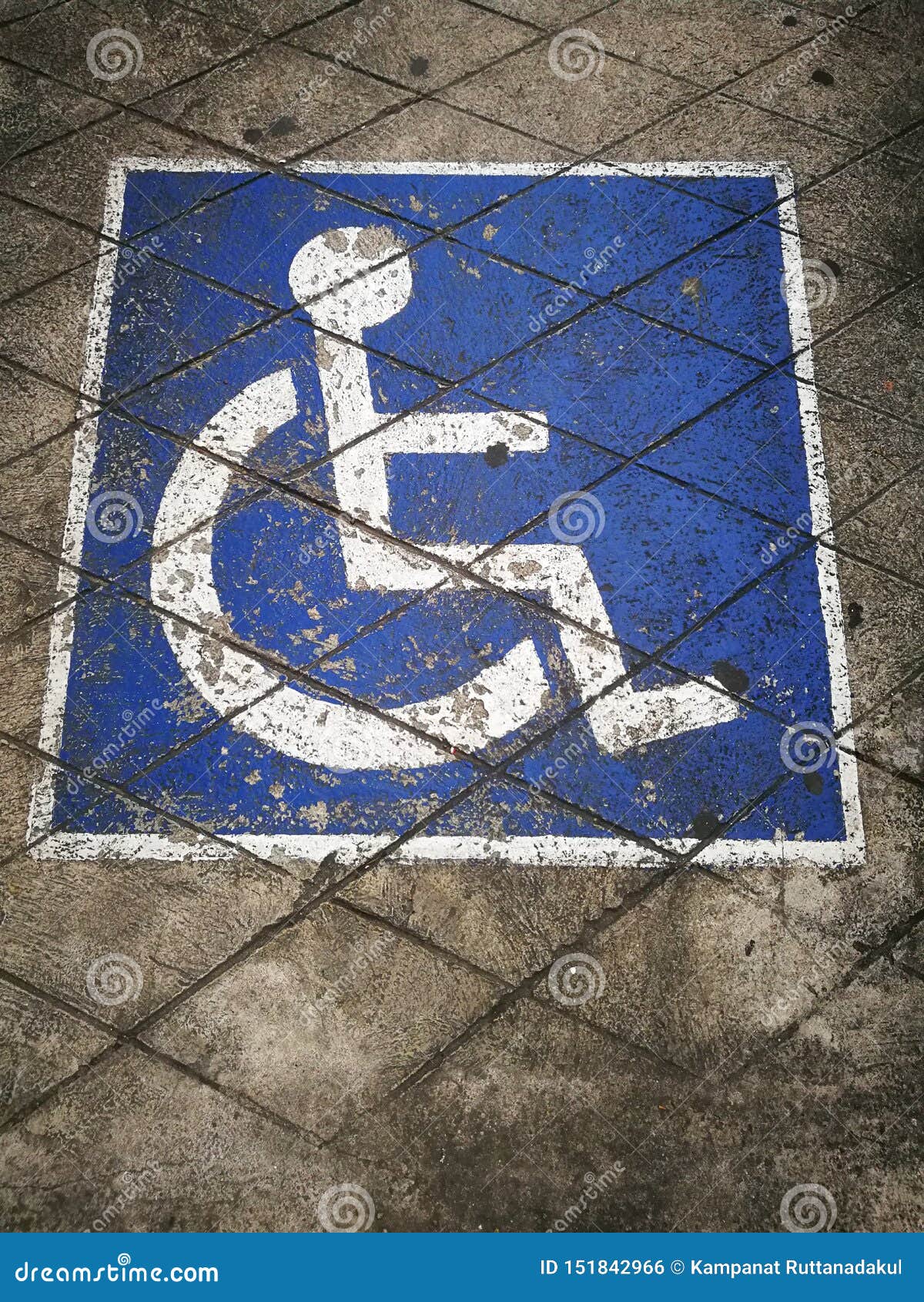 Symbol Walkway for People with Disabilities Stock Photo - Image of ...