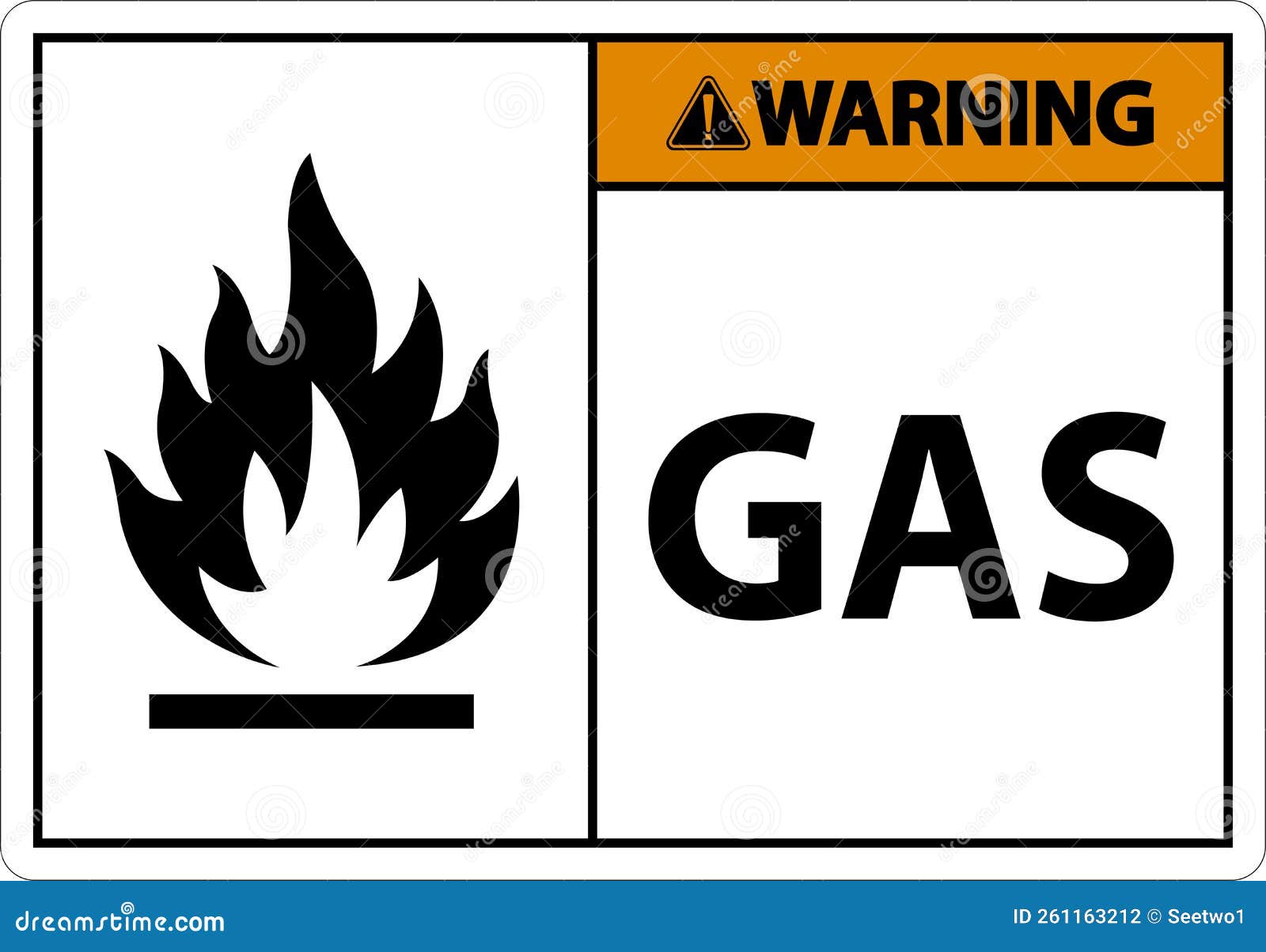 Symbol Warning Sign Gas on White Background Stock Vector - Illustration ...