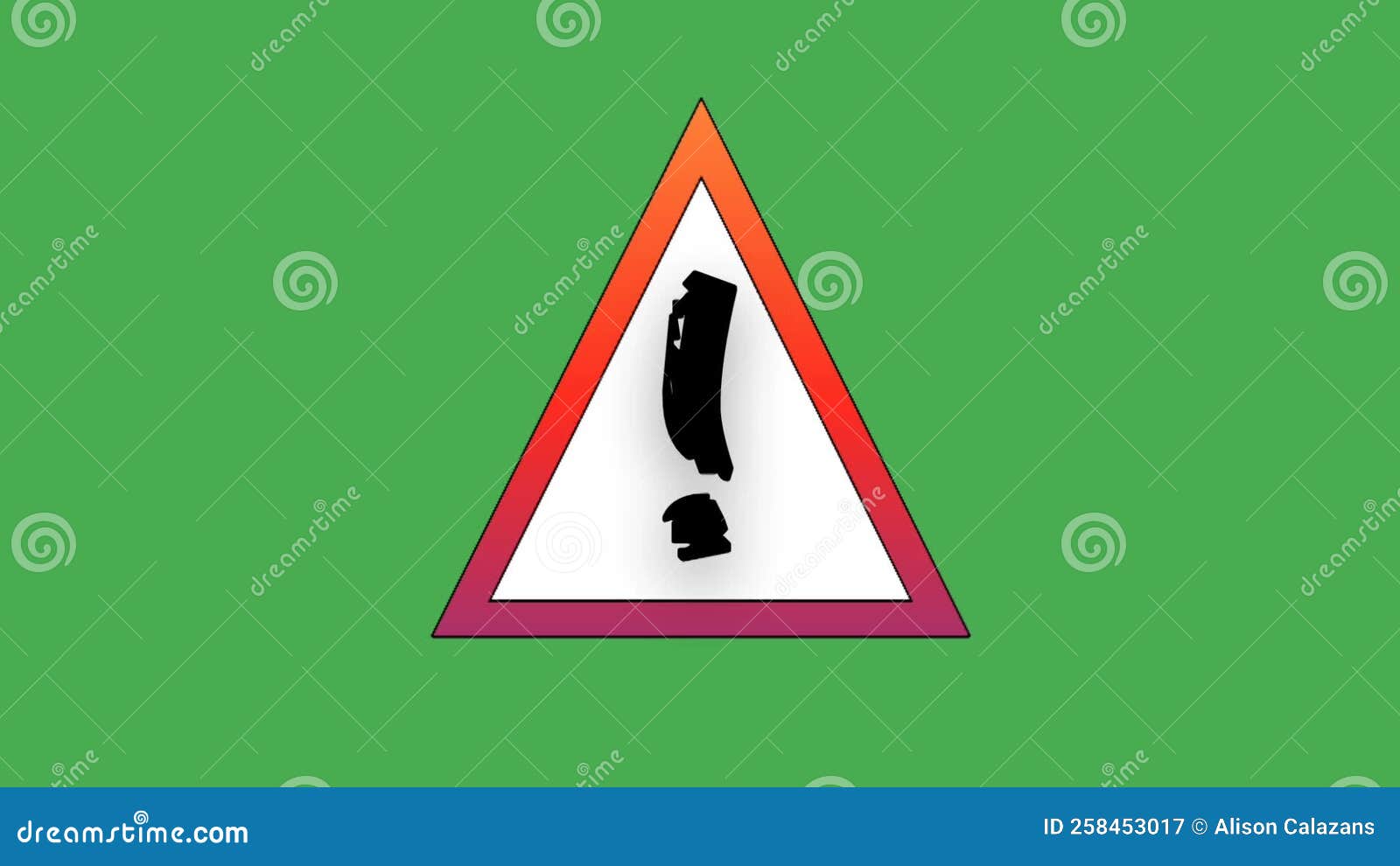Symbol Warning Universal Green Screen Stock Video - Video of screen ...