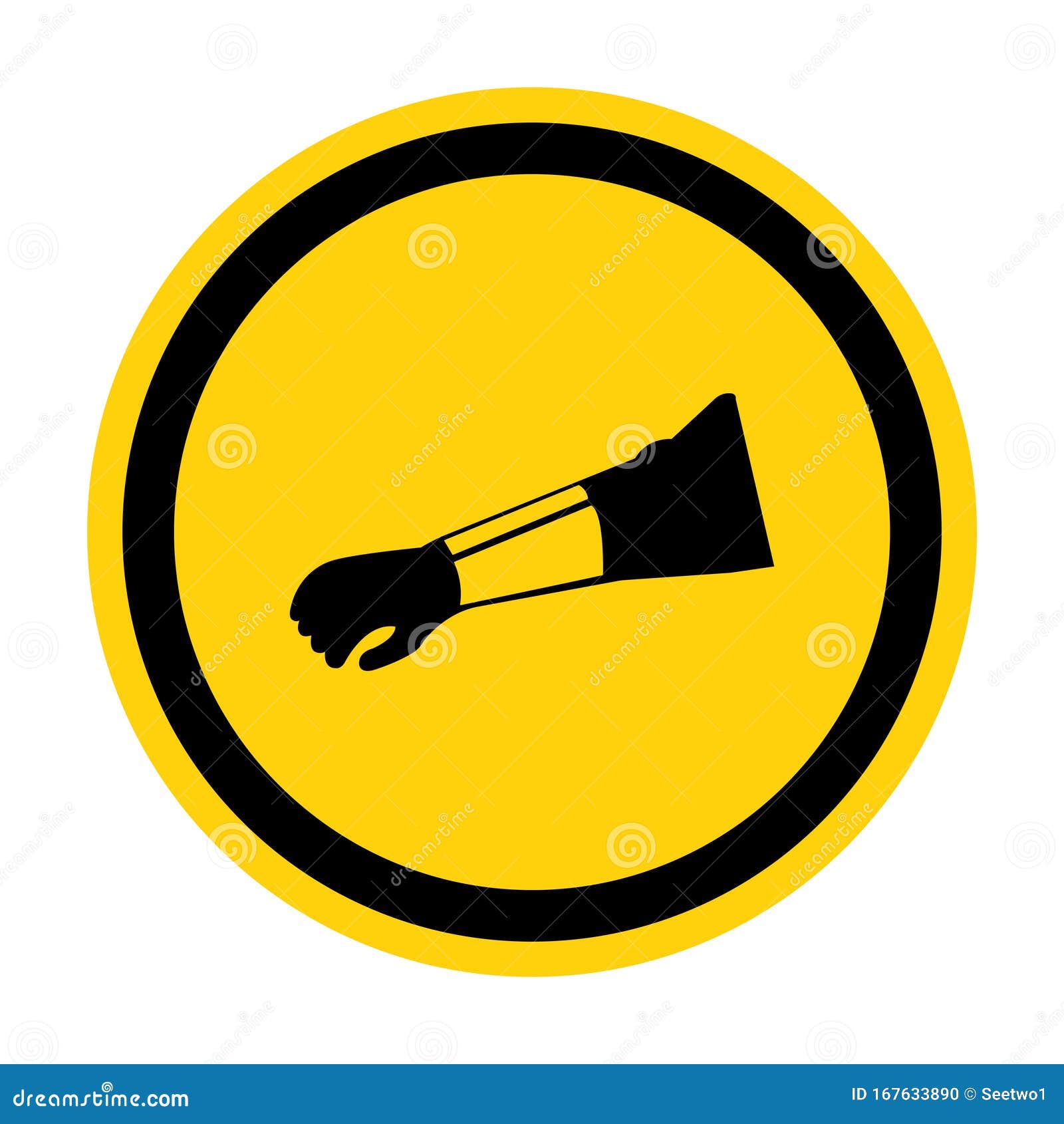 Symbol Wear Arm Protection Sign Isolate on White Background,Vector ...