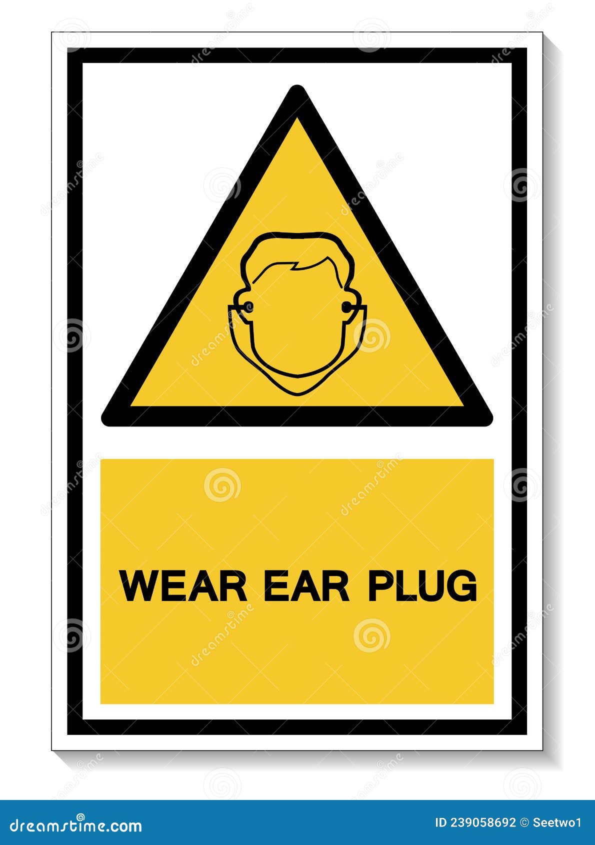 Symbol Wear Ear Plug Sign Isolate on White Background,Vector ...