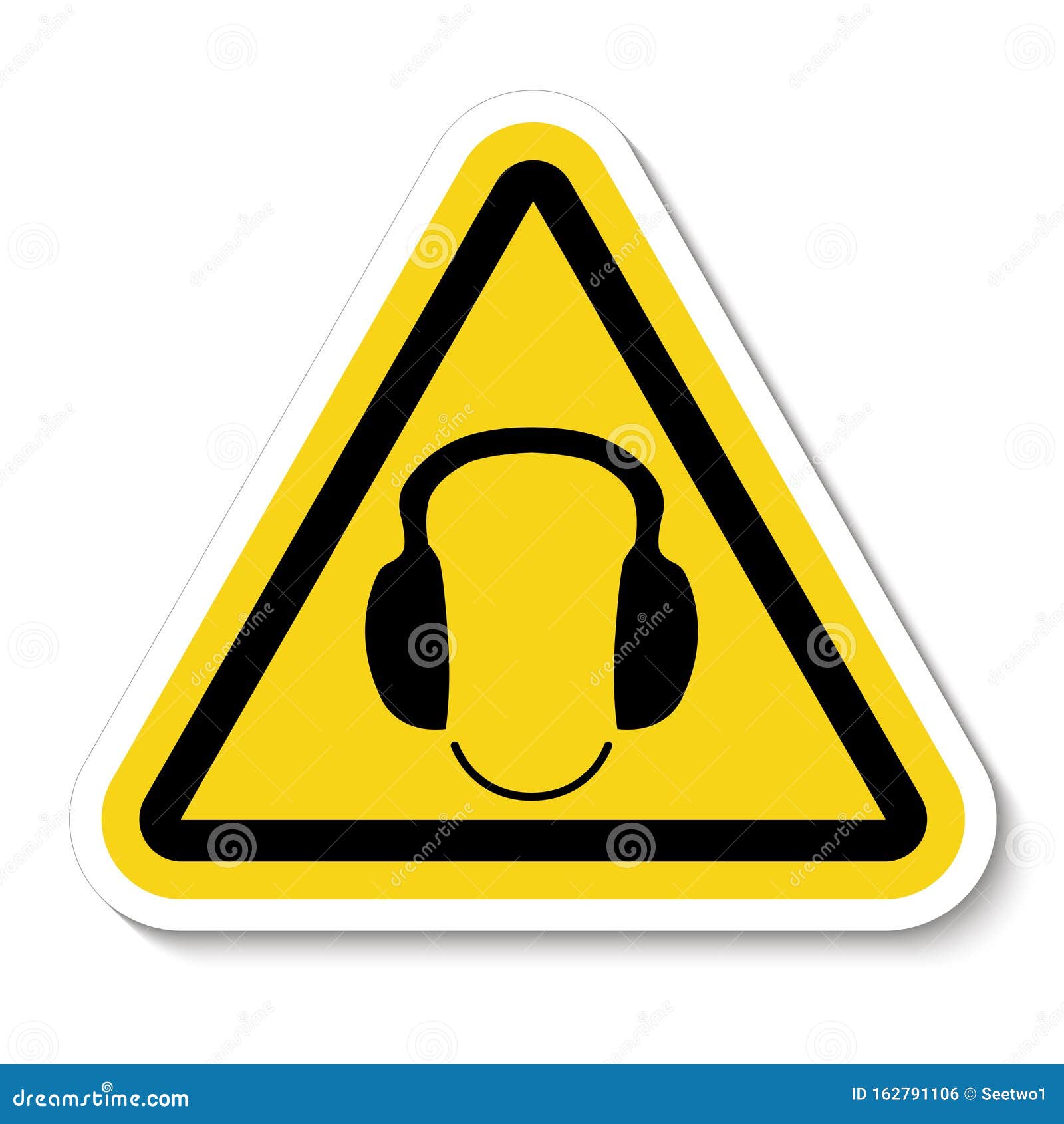 Symbol Wear Ear Protection Sign Isolate on White Background,Vector ...