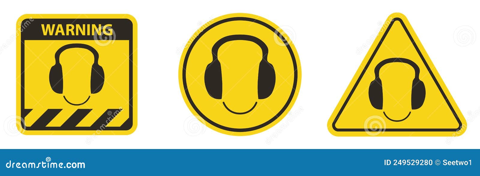 Symbol Wear Ear Protection Sign Isolate on White Background,Vector ...