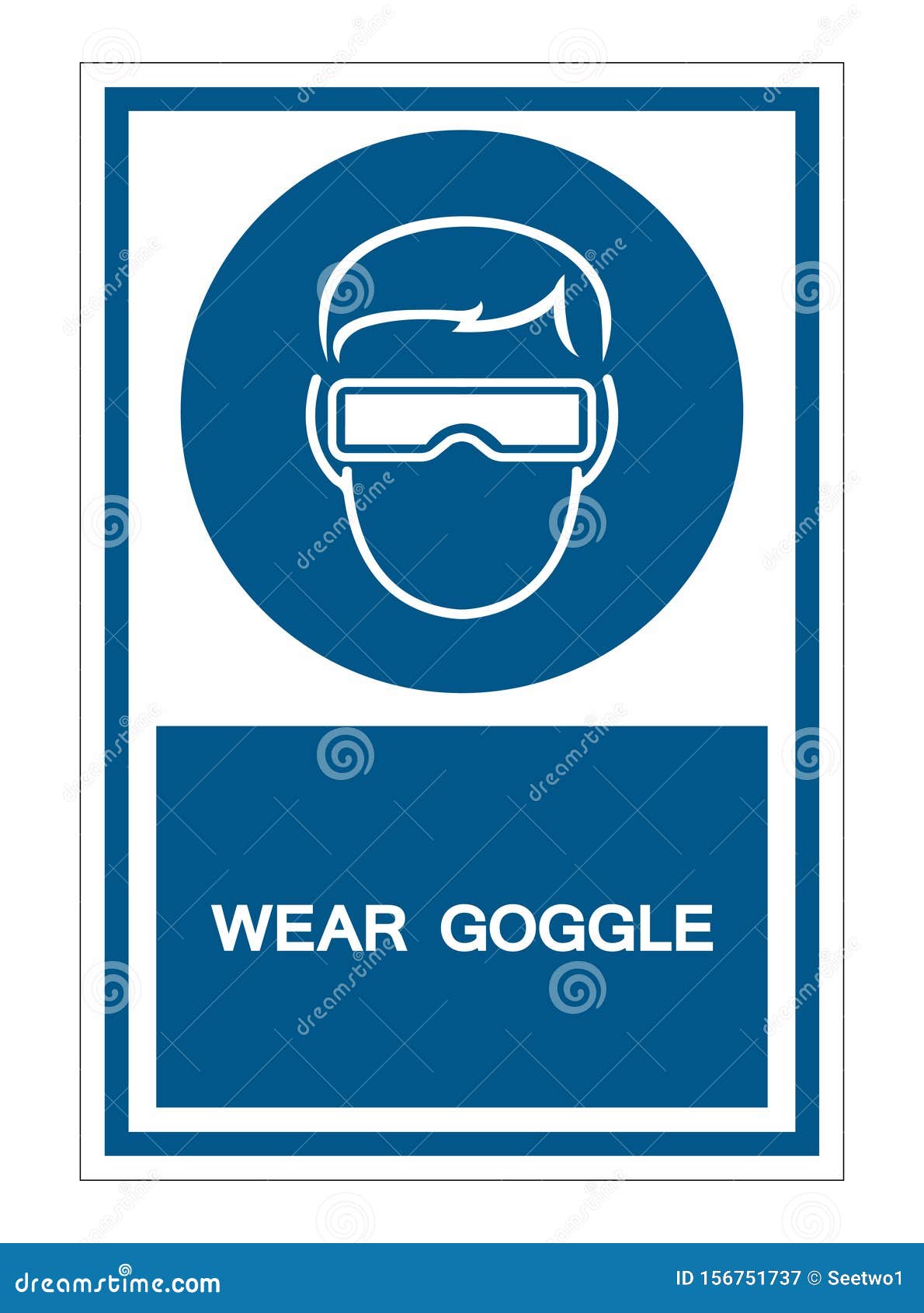 Symbol Wear Goggles Sign Isolate on White Background,Vector ...