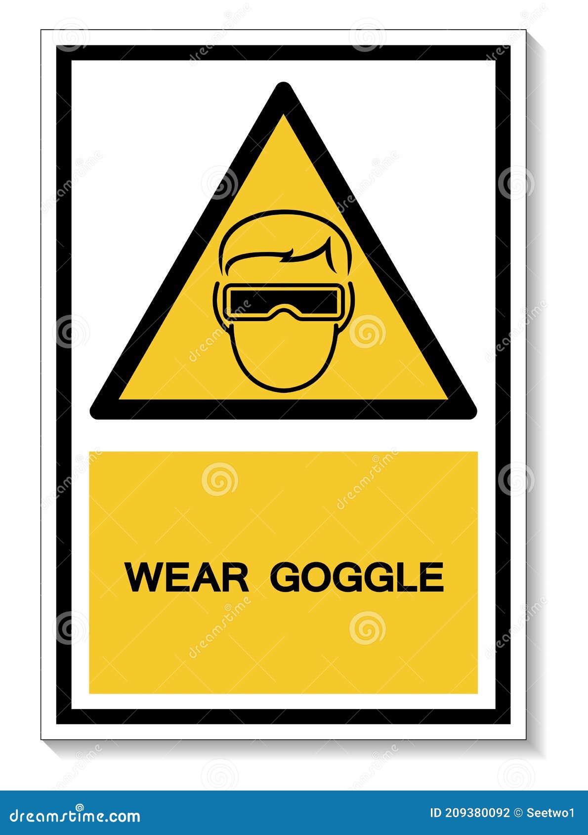 Symbol Wear Goggles Sign Isolate on White Background,Vector ...