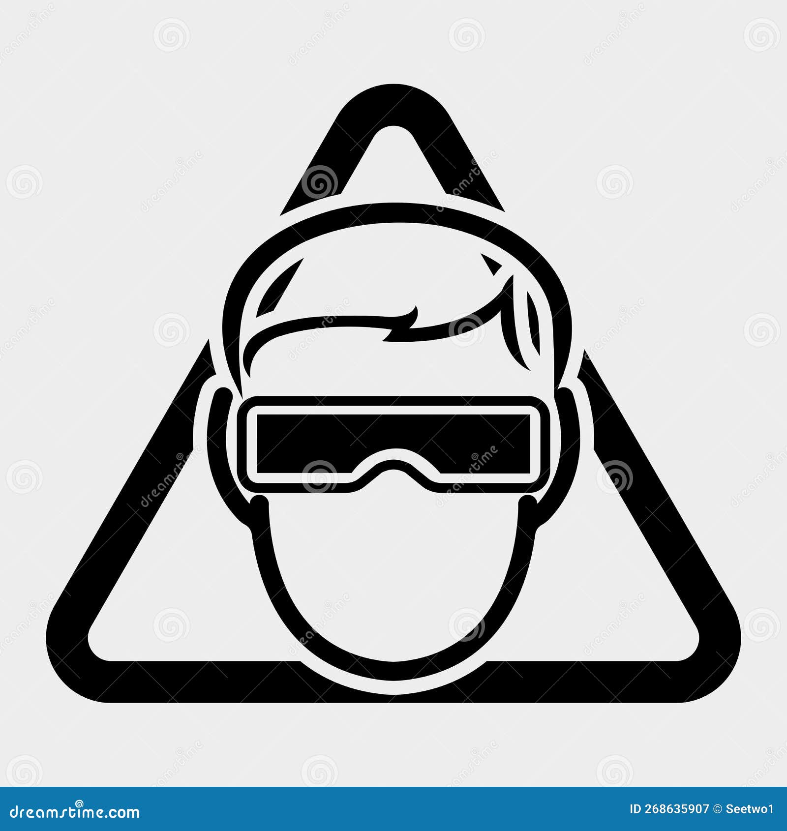 Symbol Wear Goggles Sign Isolate on White Background,Vector ...