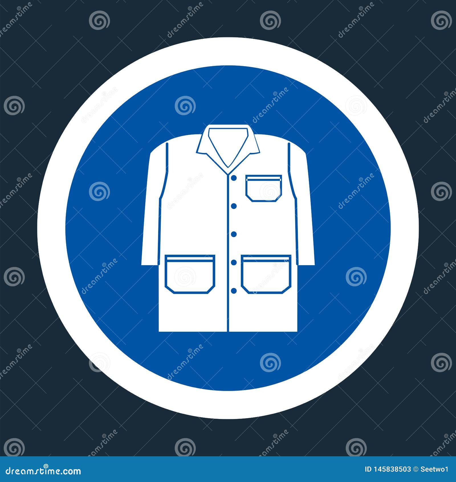 Symbol Wear a Gown on Black Background,Vector Llustration Stock Vector ...