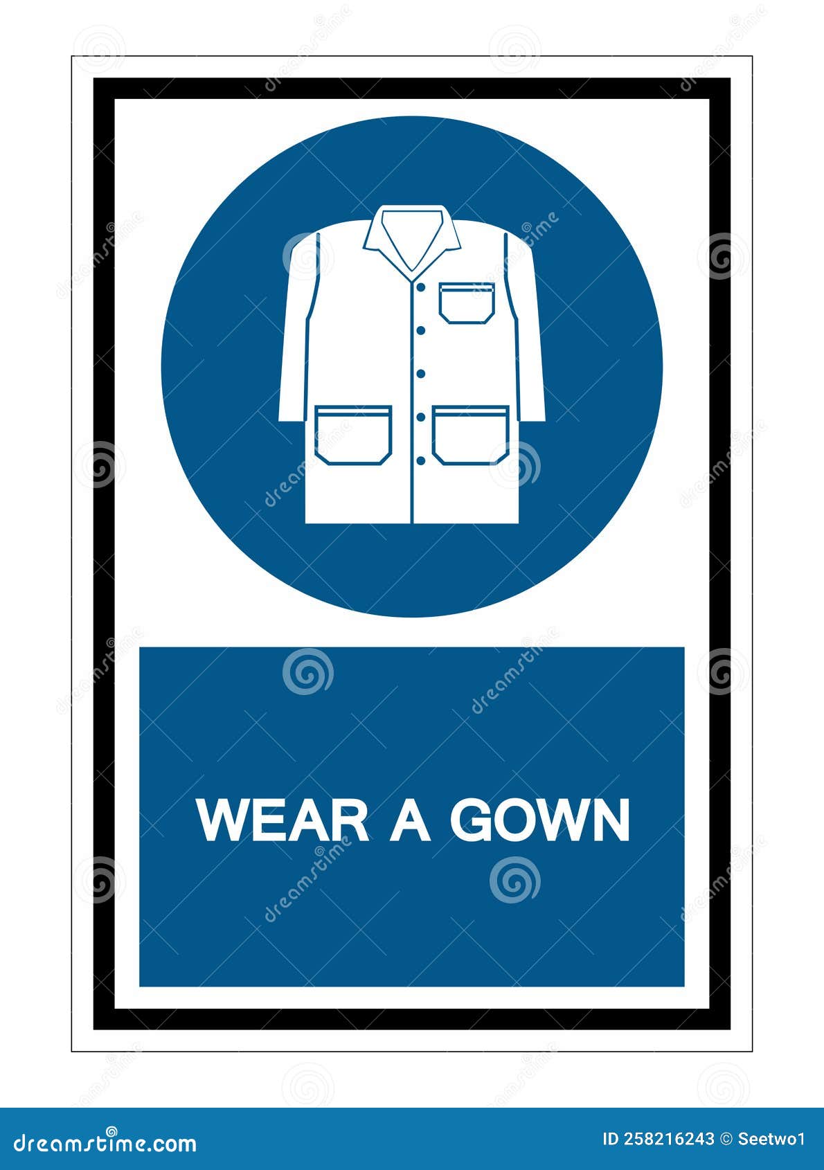 Symbol Wear a Gown Isolate on White Background,Vector Illustration EPS ...