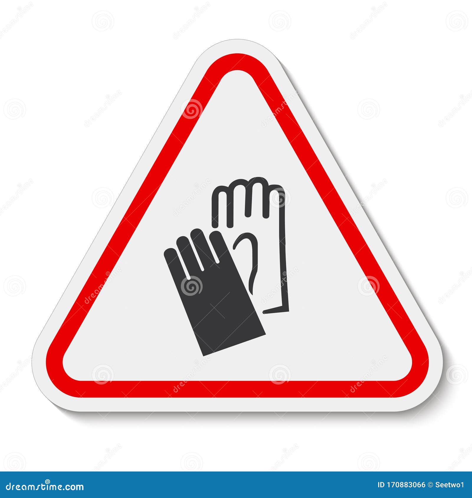 Symbol Wear Hand Protection Sign Isolate on White Background,Vector ...