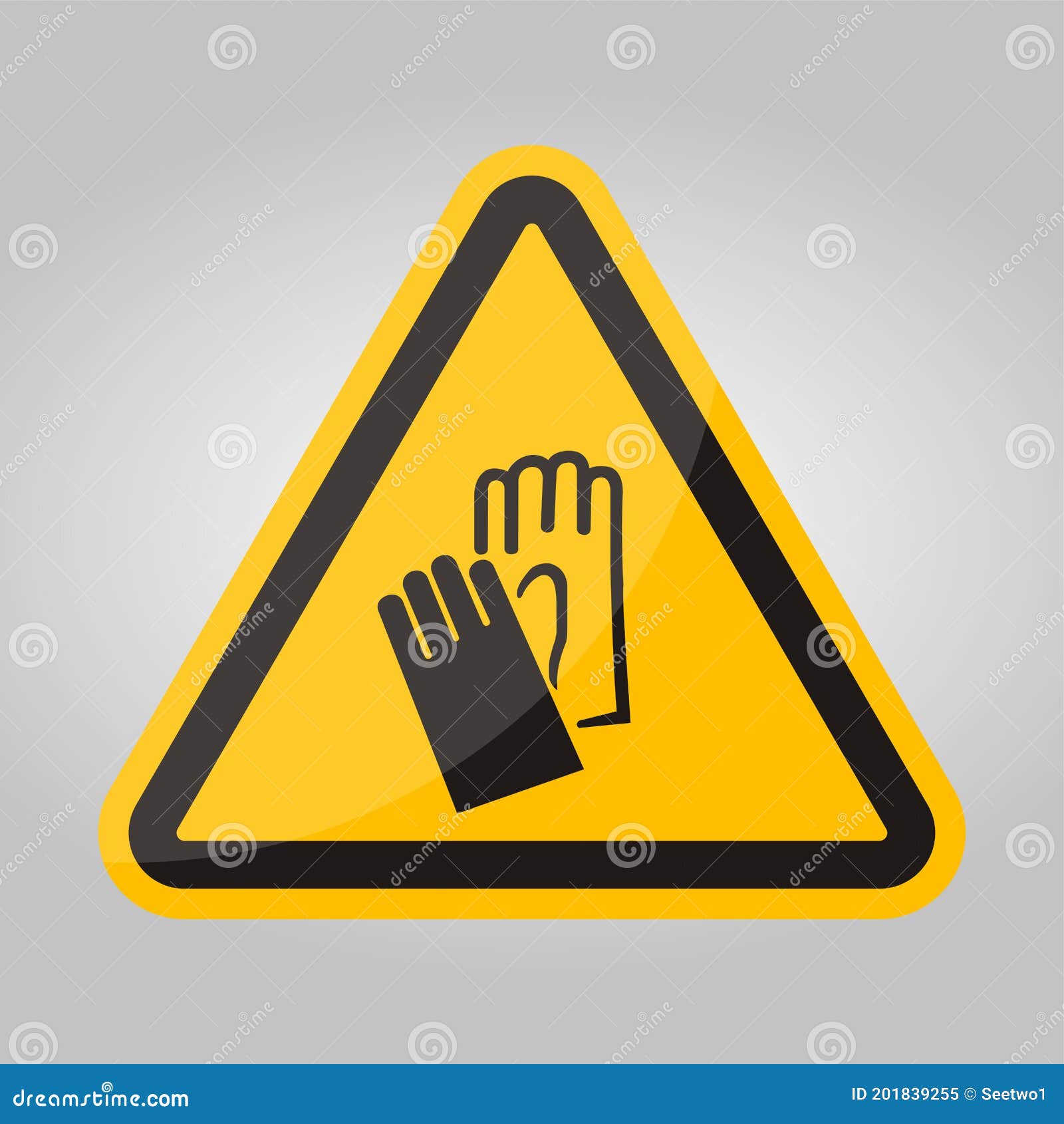 Symbol Wear Hand Protection Sign Isolate on White Background,Vector ...