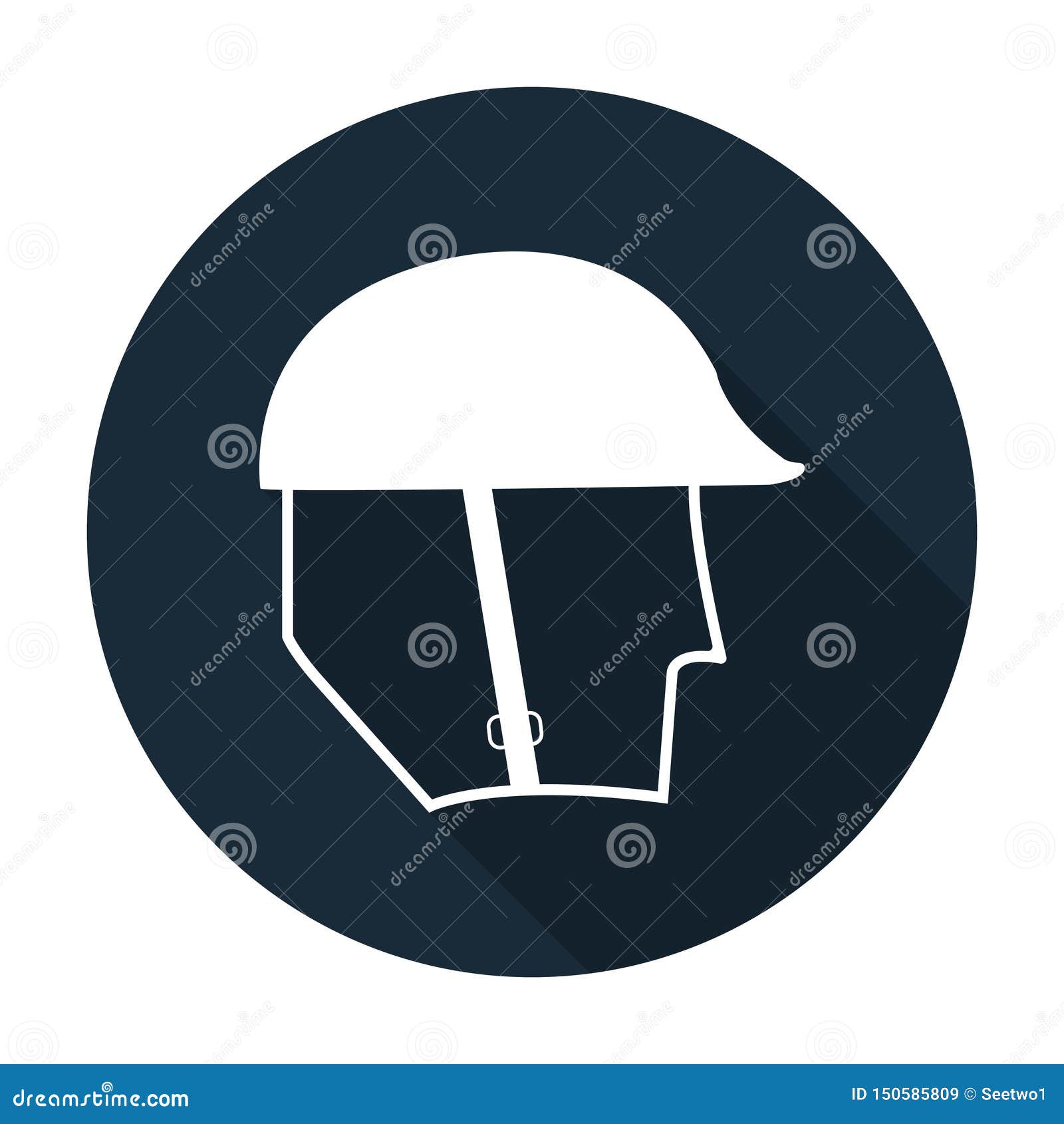 Symbol Wear Head Protection Sign Isolate on White Background,Vector ...