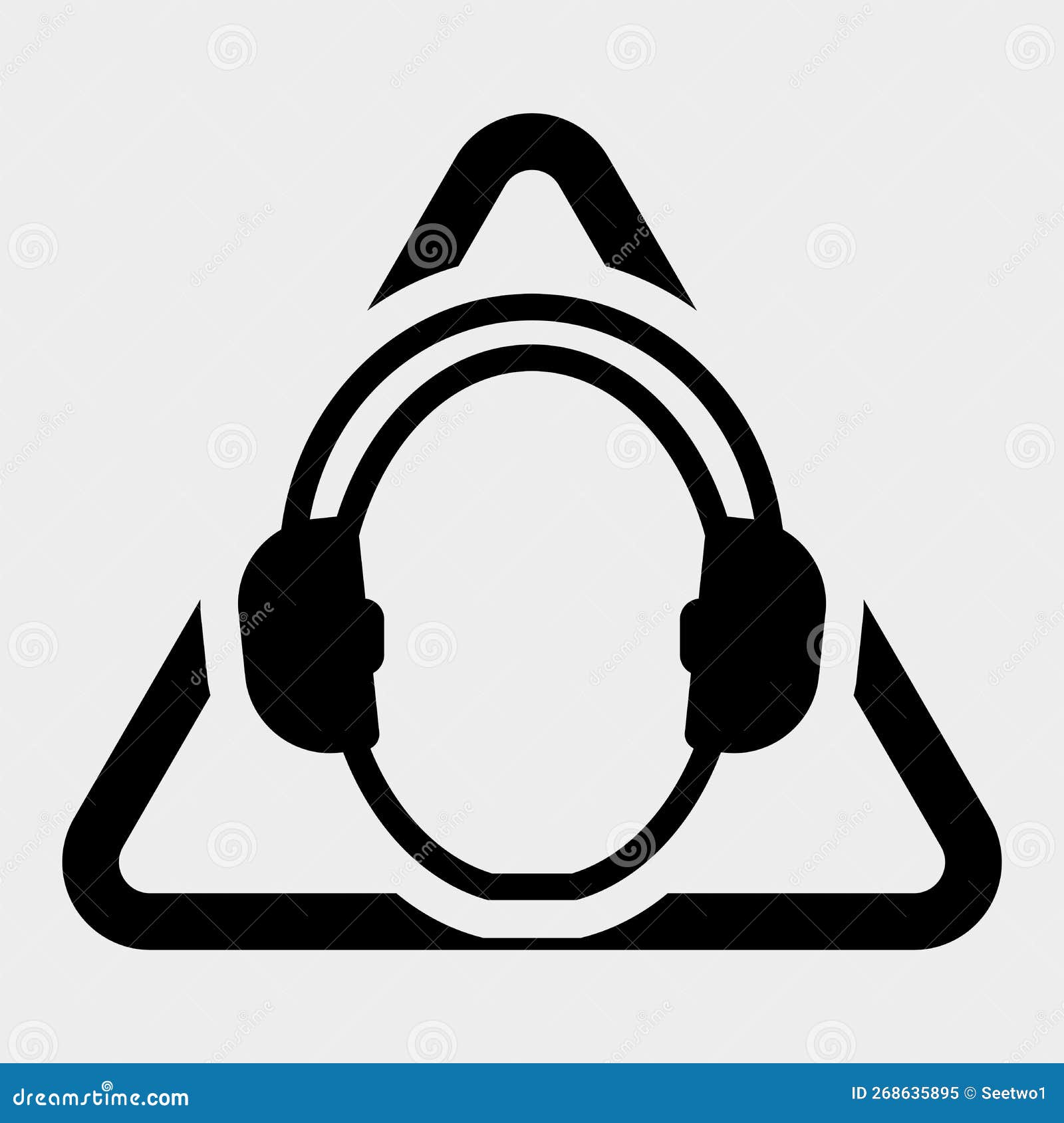 Symbol Wear Hearing Protection Isolate on White Background,Vector ...