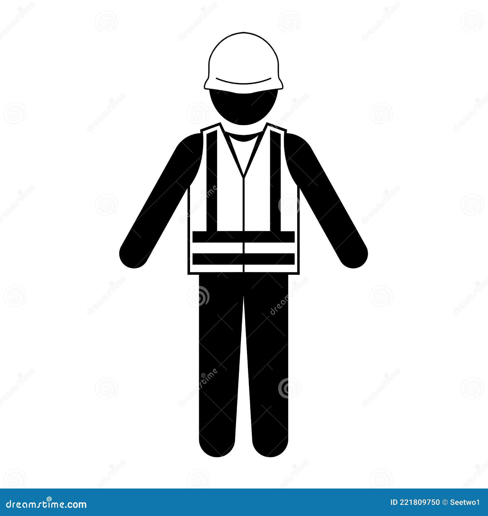 Symbol Wear Life Jacket Isolate on White Background Stock Vector ...