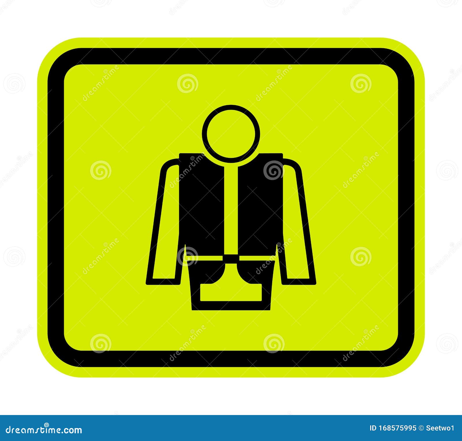 Symbol Wear Life Jacket Isolate on White Background,Vector Illustration ...