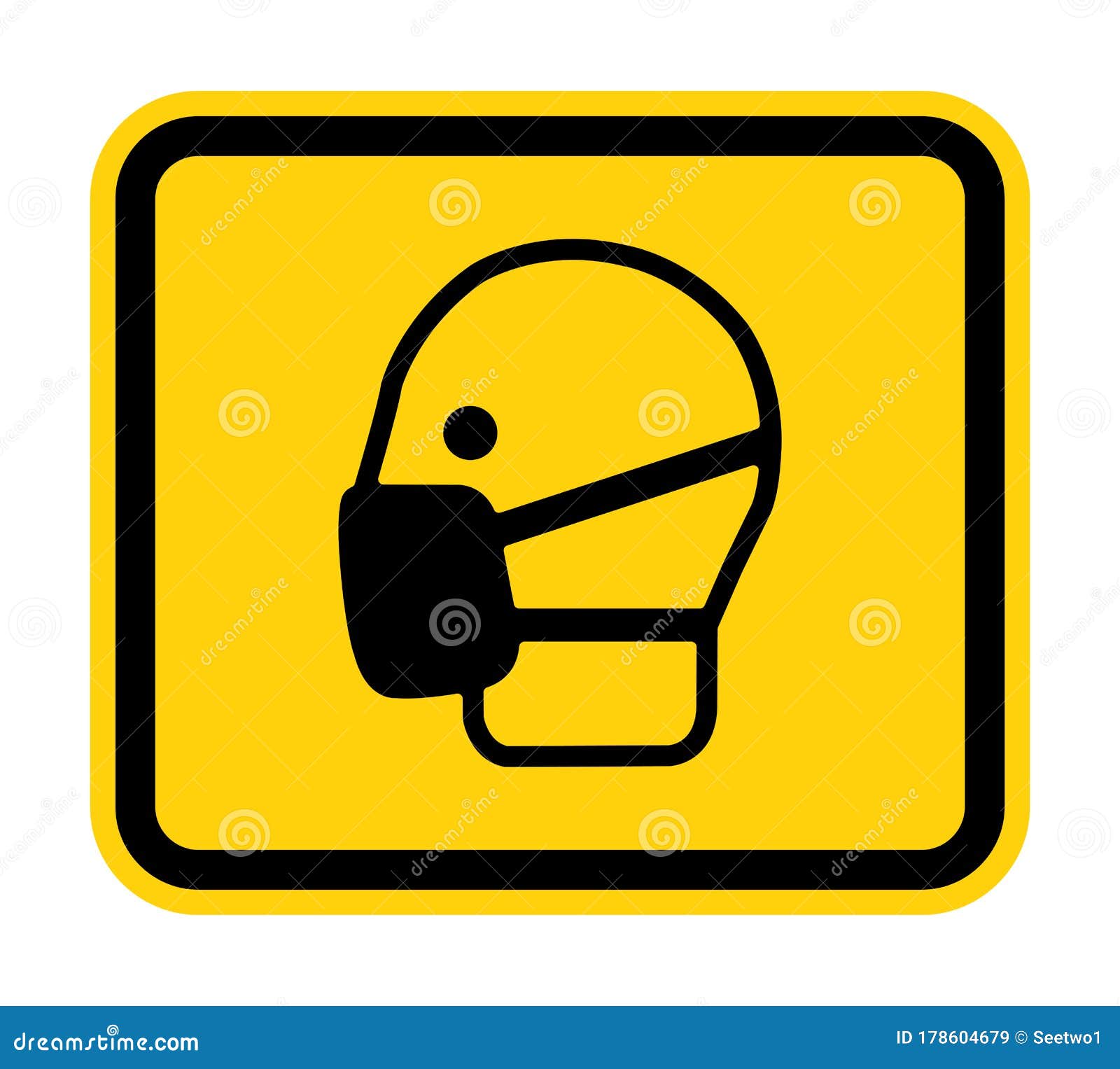 Symbol Wear Masks Sign Isolate on White Background,Vector Illustration ...