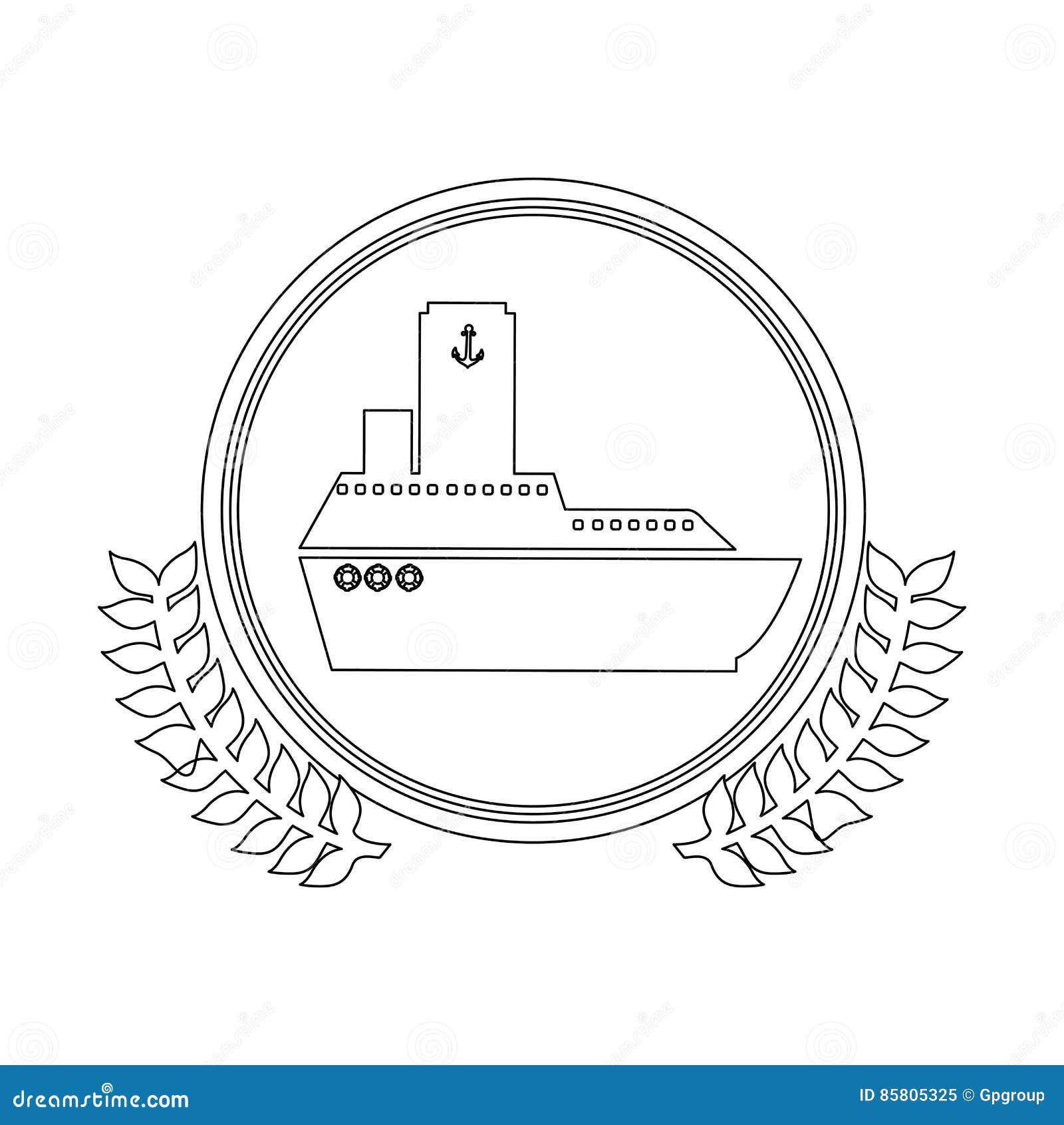 Symbol white ship icon stock illustration. Illustration of generated ...