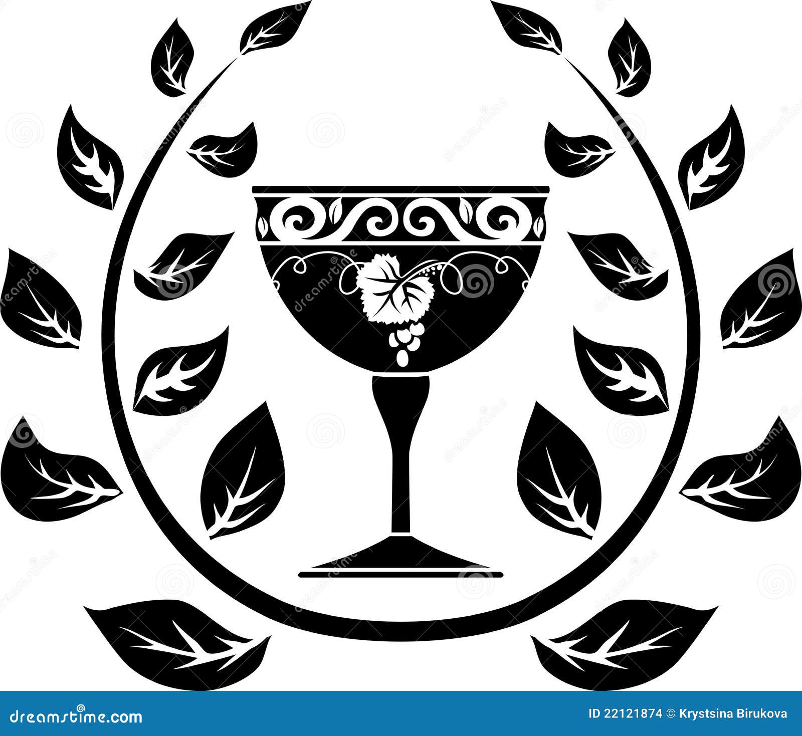 Symbol of wine stock vector. Illustration of decoration - 22121874