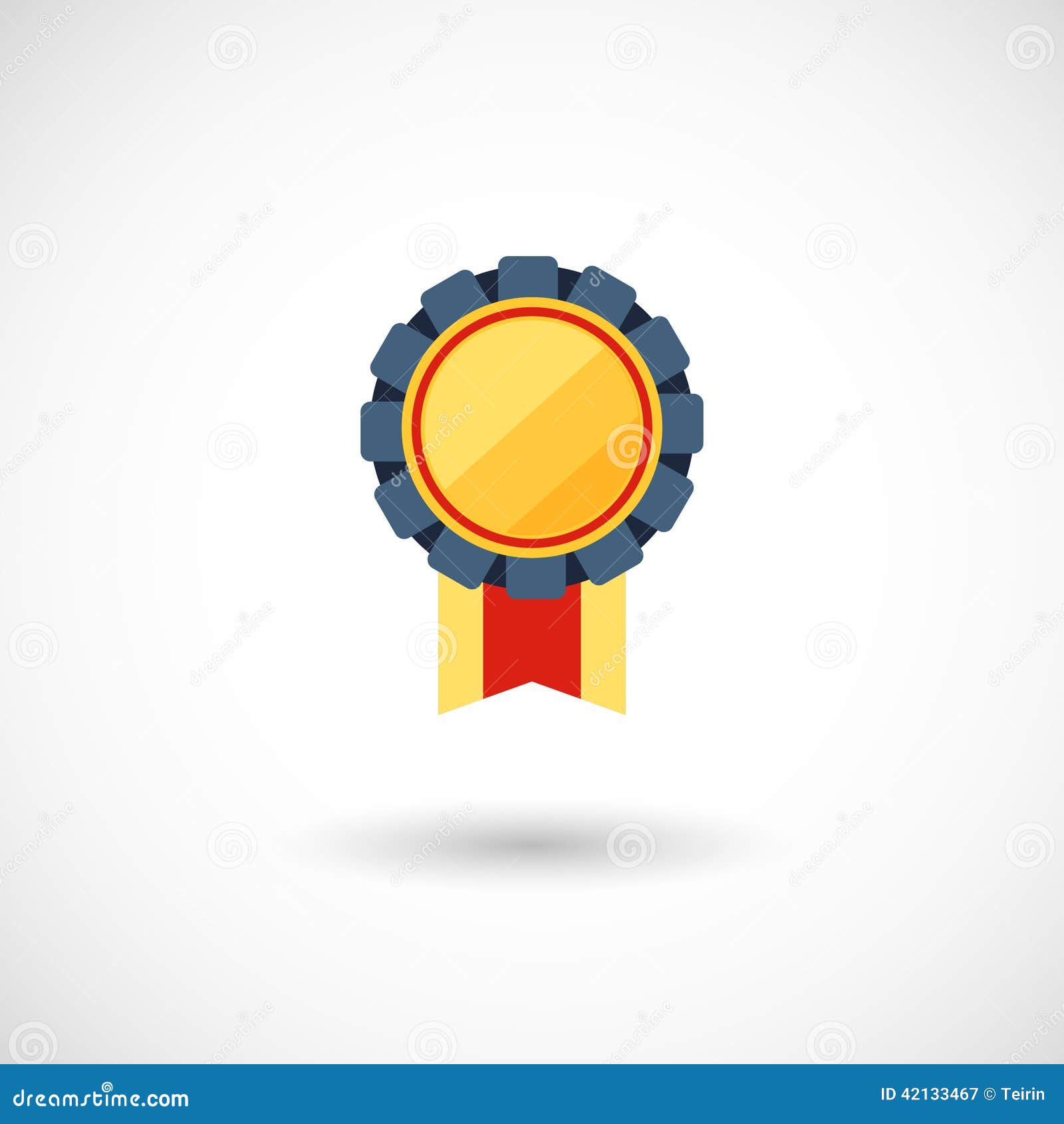 Symbol of the Winner, Badge with Tapes Stock Vector - Illustration of ...