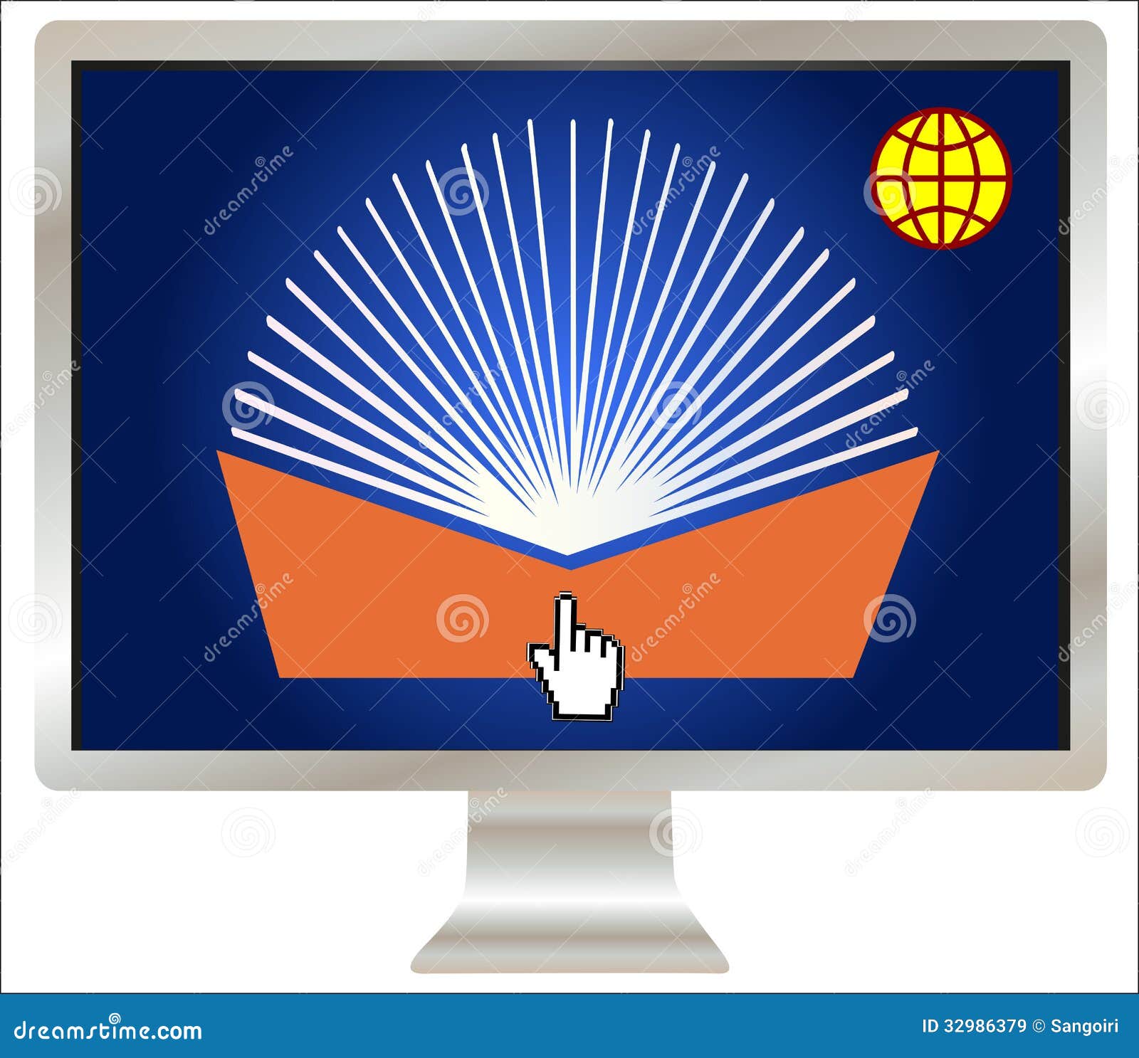 Symbol for Worldwide E-Learning Stock Illustration - Illustration of ...