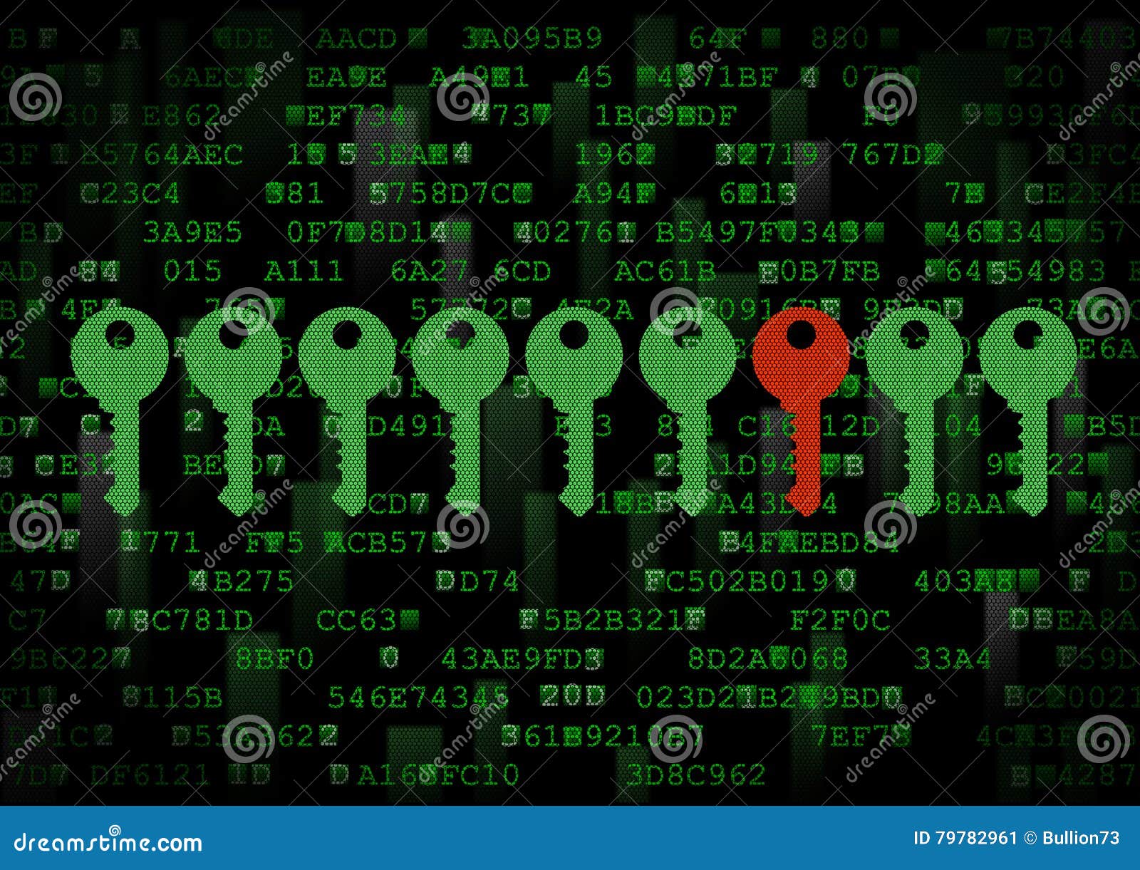 It is a Symbol of a Wrong Digital Key Stock Illustration - Illustration ...
