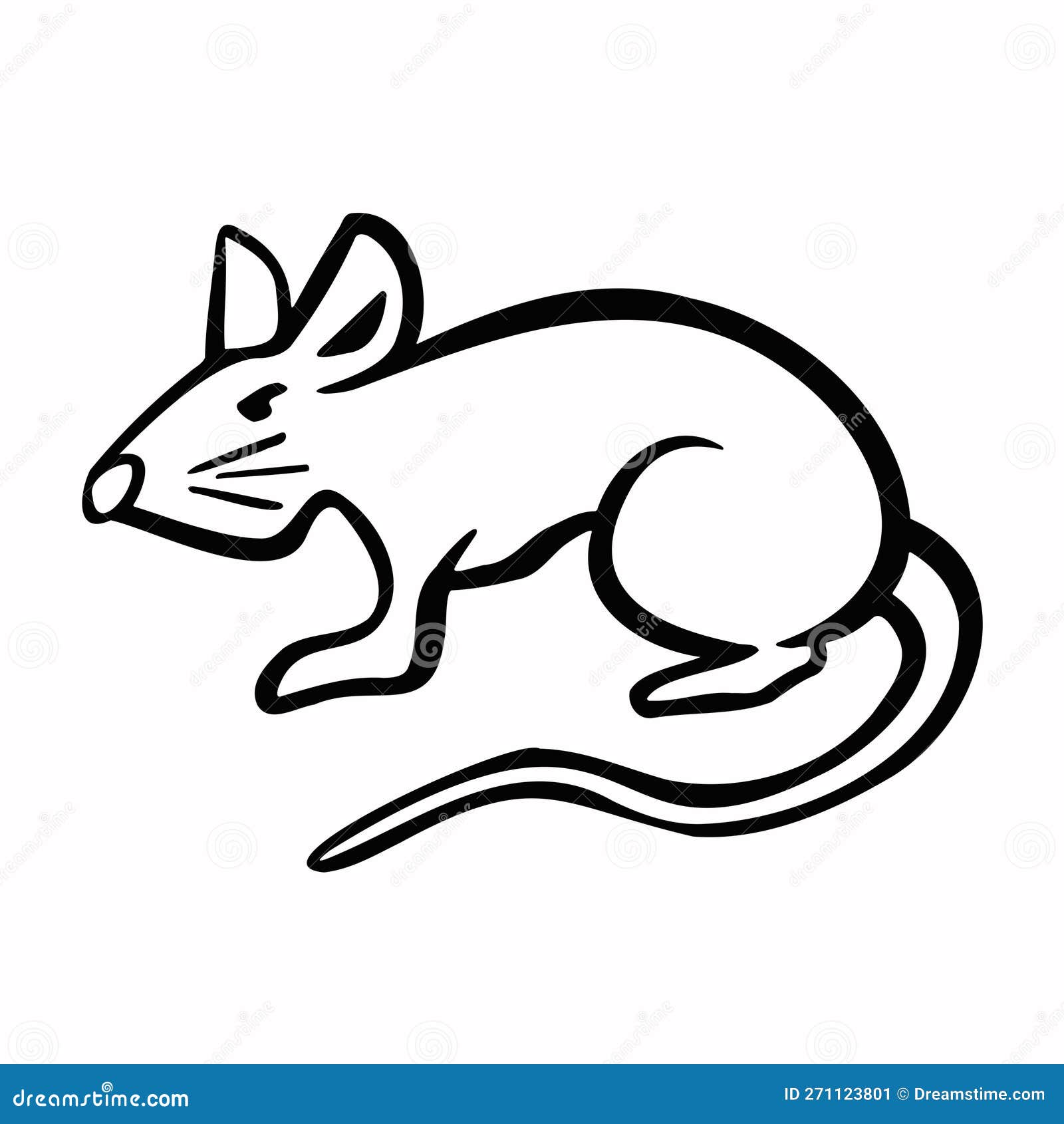 Symbol of the Year, Mouse, Rat, Hamster, Rodent, Line Vector ...