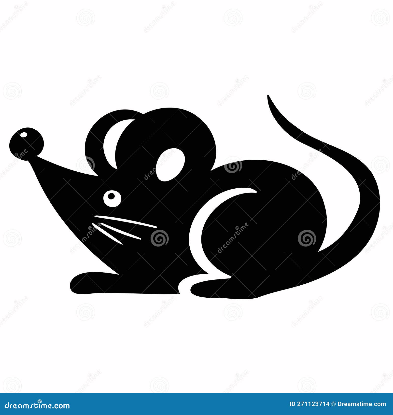 Symbol of the Year, Mouse, Rat, Hamster, Rodent, Vector Illustration ...