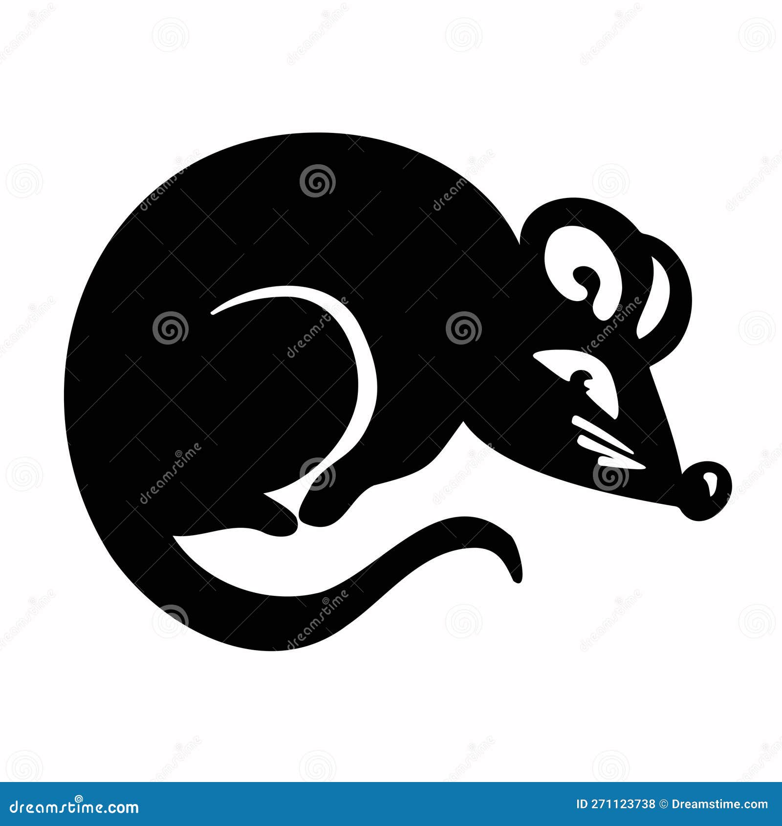 Symbol of the Year, Mouse, Rat, Hamster, Rodent, Vector Illustration ...