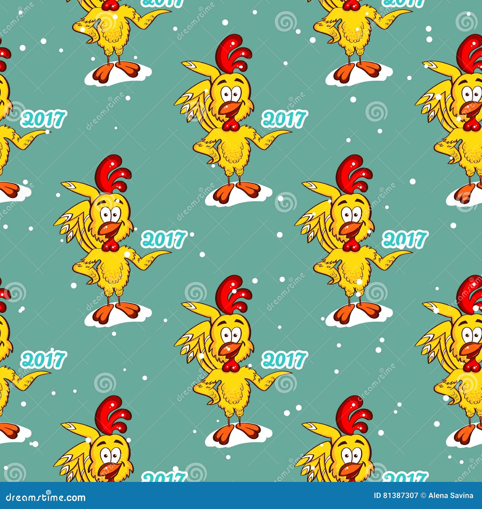 Symbol of Year Seamless Pattern Stock Vector - Illustration of cold ...