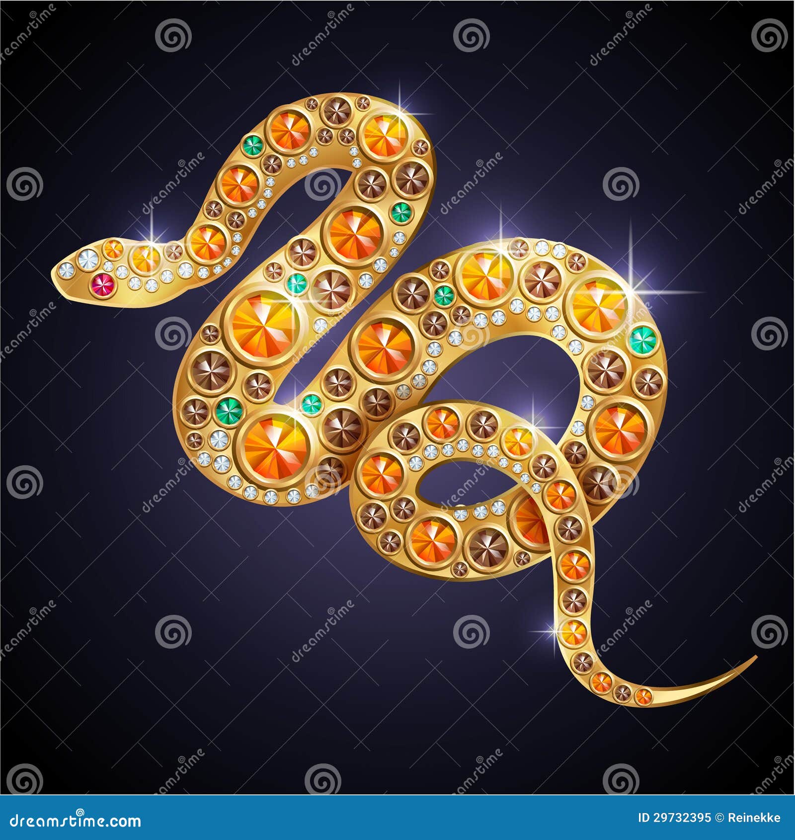 Shiny snake stock vector. Illustration of elegant, glitter - 29732395
