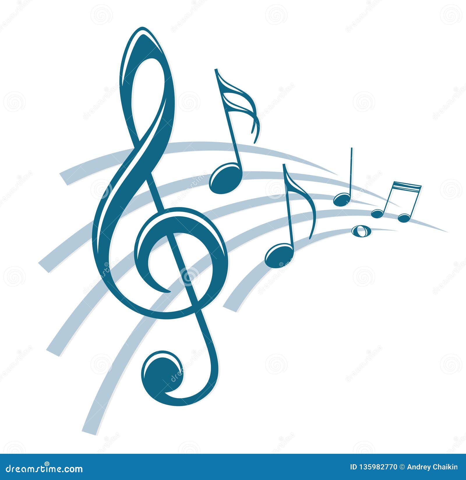 Symbole Avec Des Notes De Musique Illustration de Vecteur ...