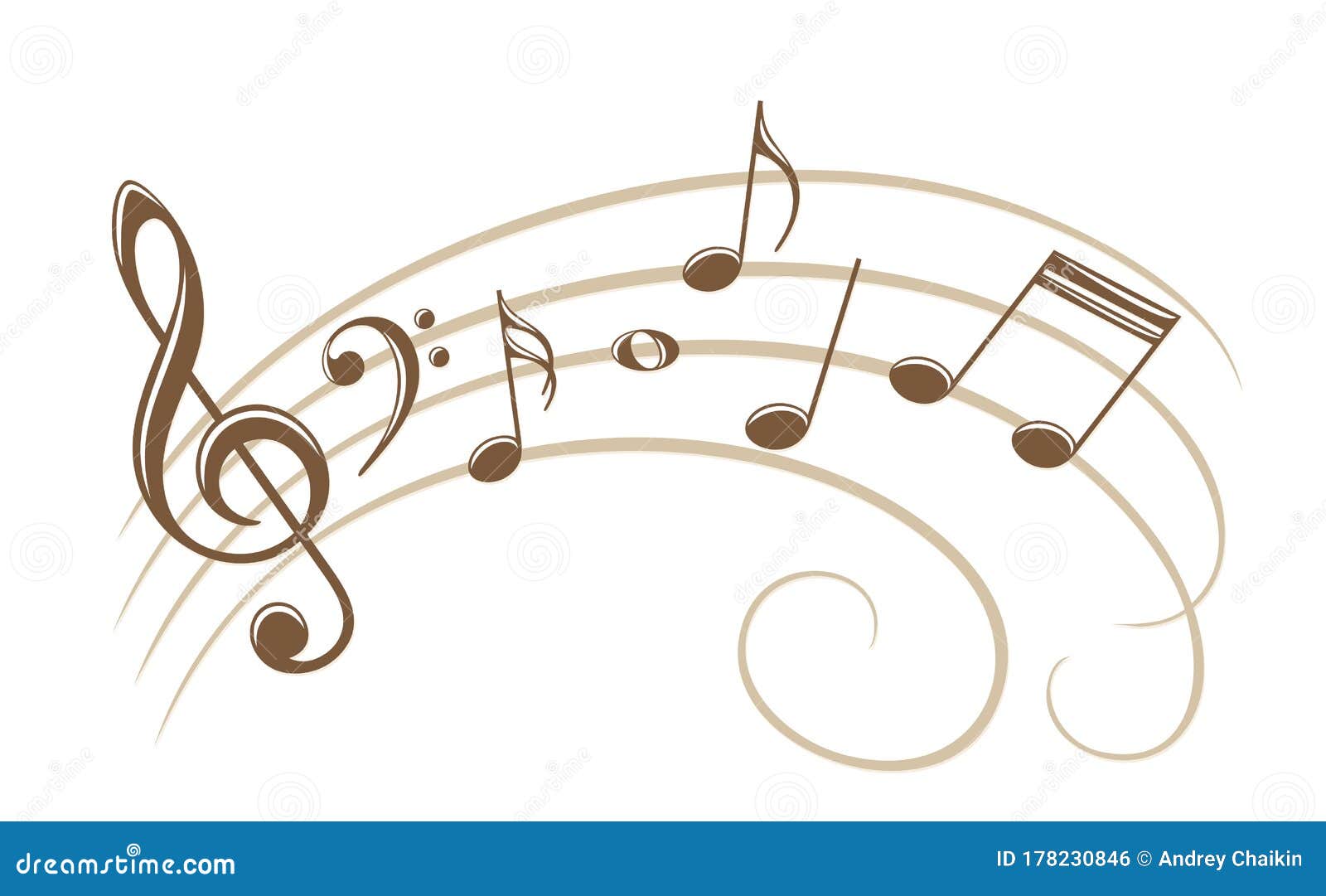 Symbole Avec Des Notes De Musique. Illustration de Vecteur ...