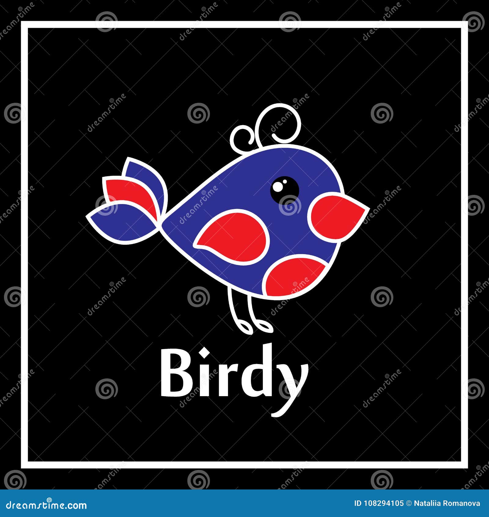 Symbole birdy illustration de vecteur. Illustration du birdie - 108294105