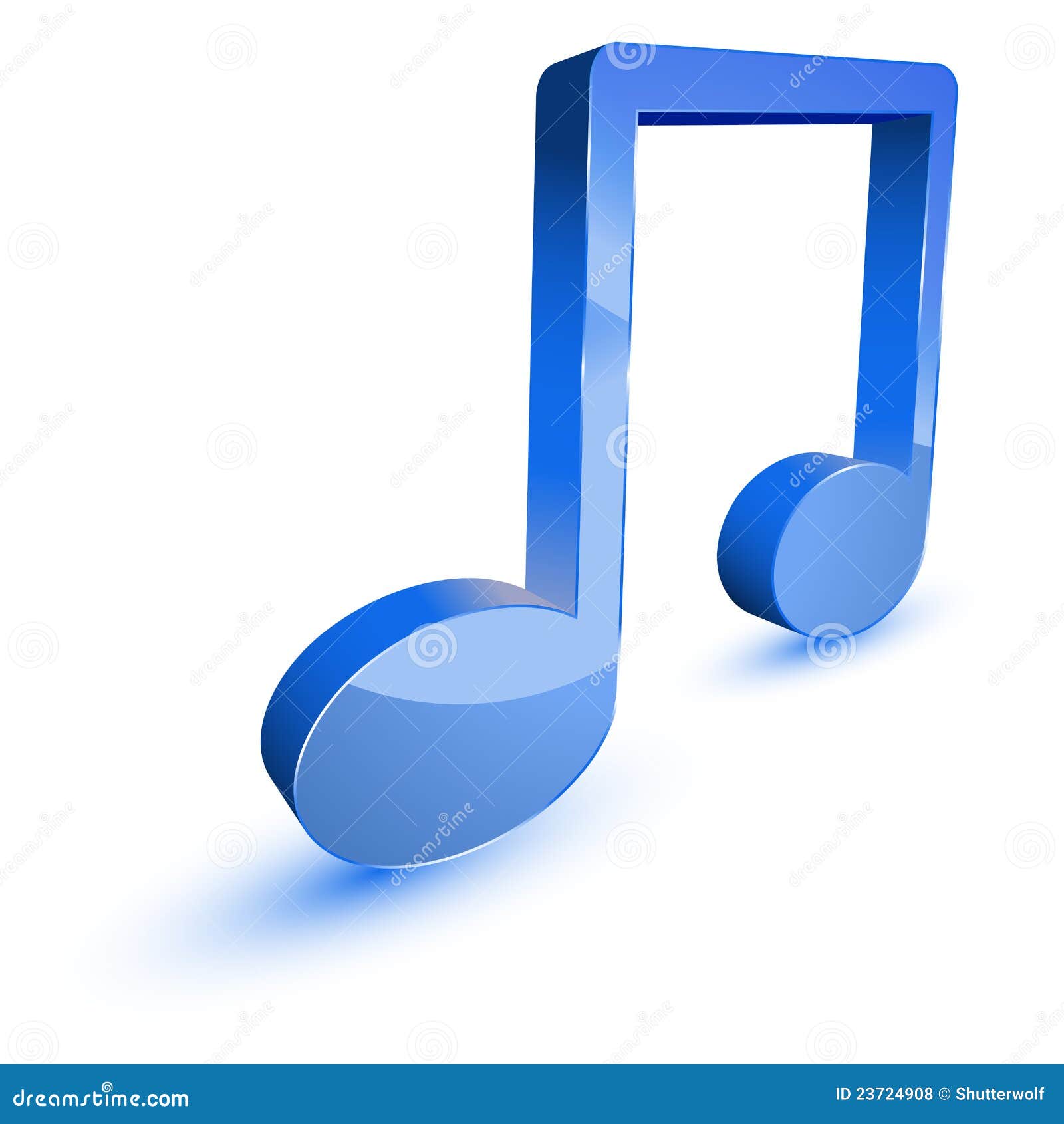 Symbole Bleu De Note De Musique Illustration de Vecteur - Illustration ...