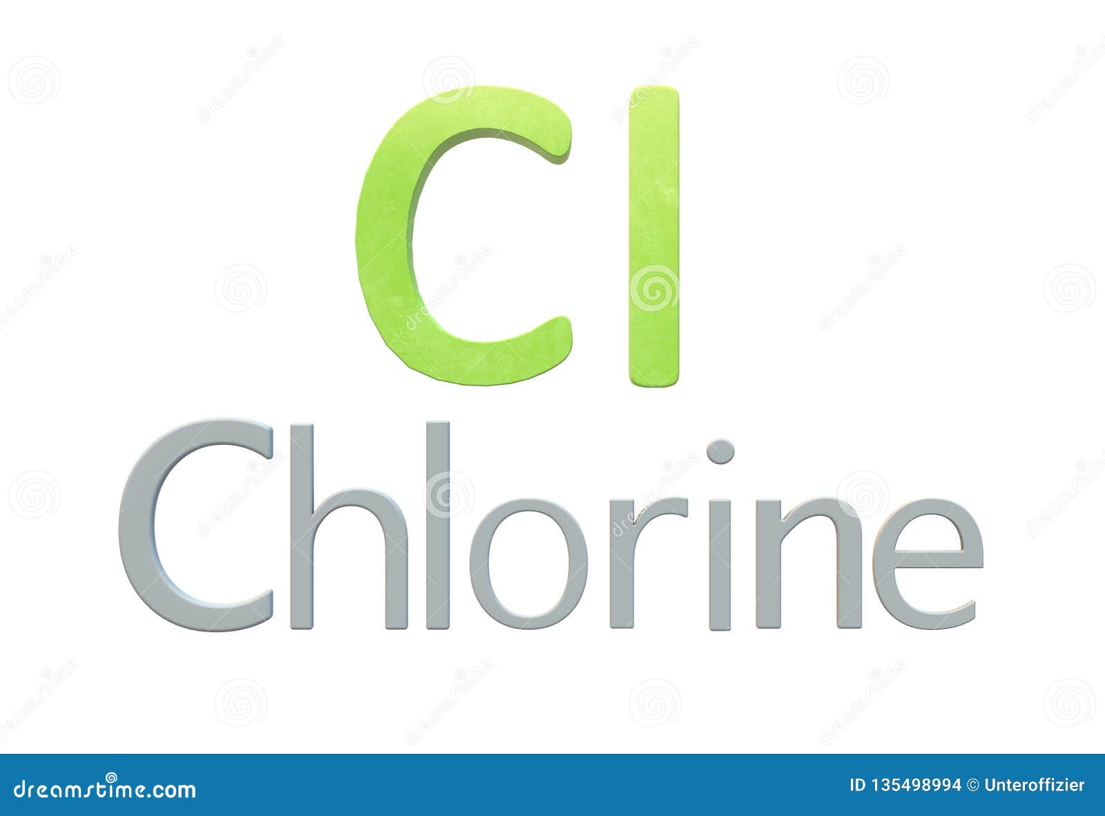 Symbole Chimique De Chlore Comme Dans La Table Périodique Illustration ...