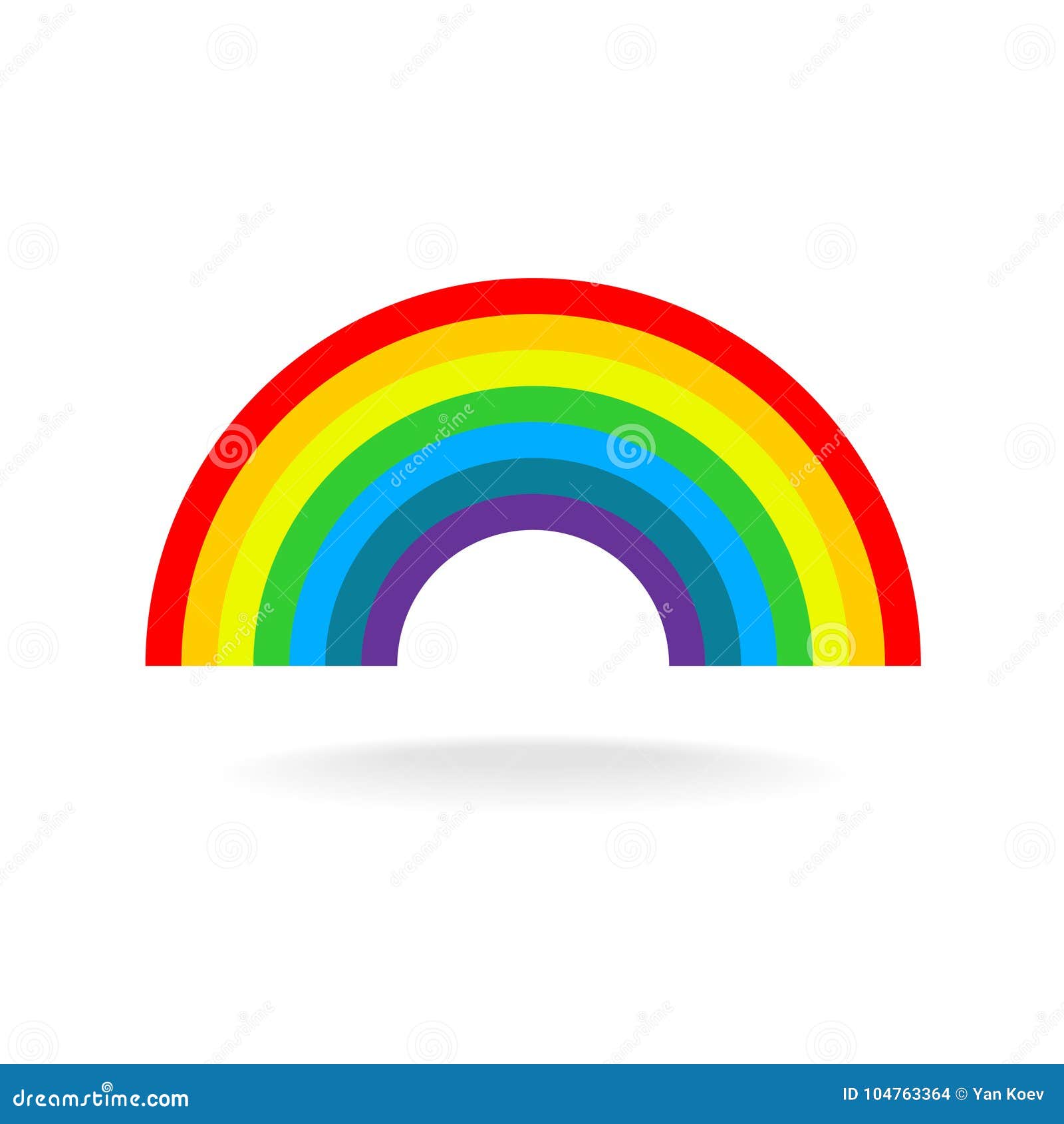 Symbole D'arc-en-ciel Sept Couleurs Plates Illustration de Vecteur ...