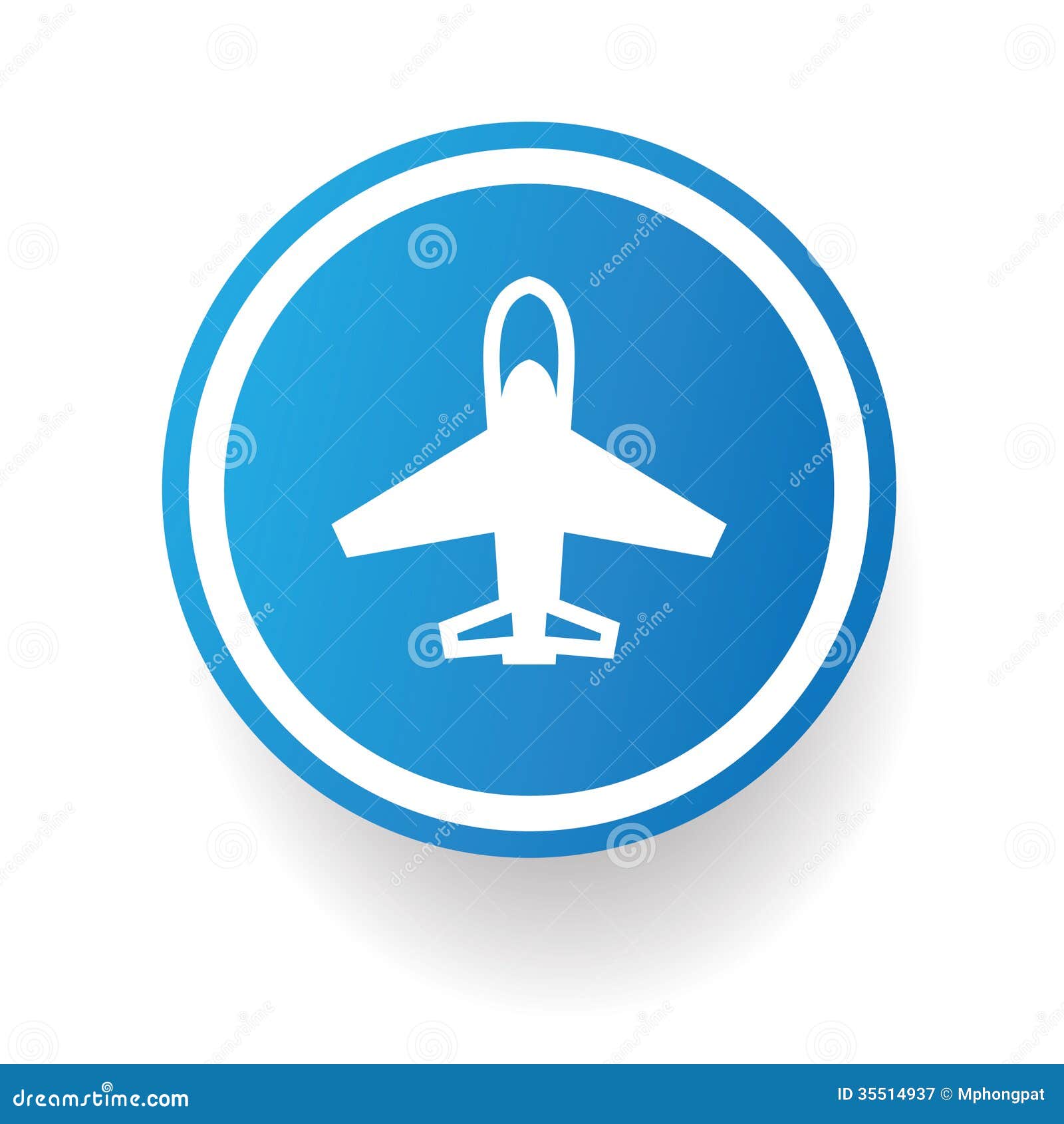 Symbole D'avion, Bouton Bleu Illustration de Vecteur - Illustration du ...