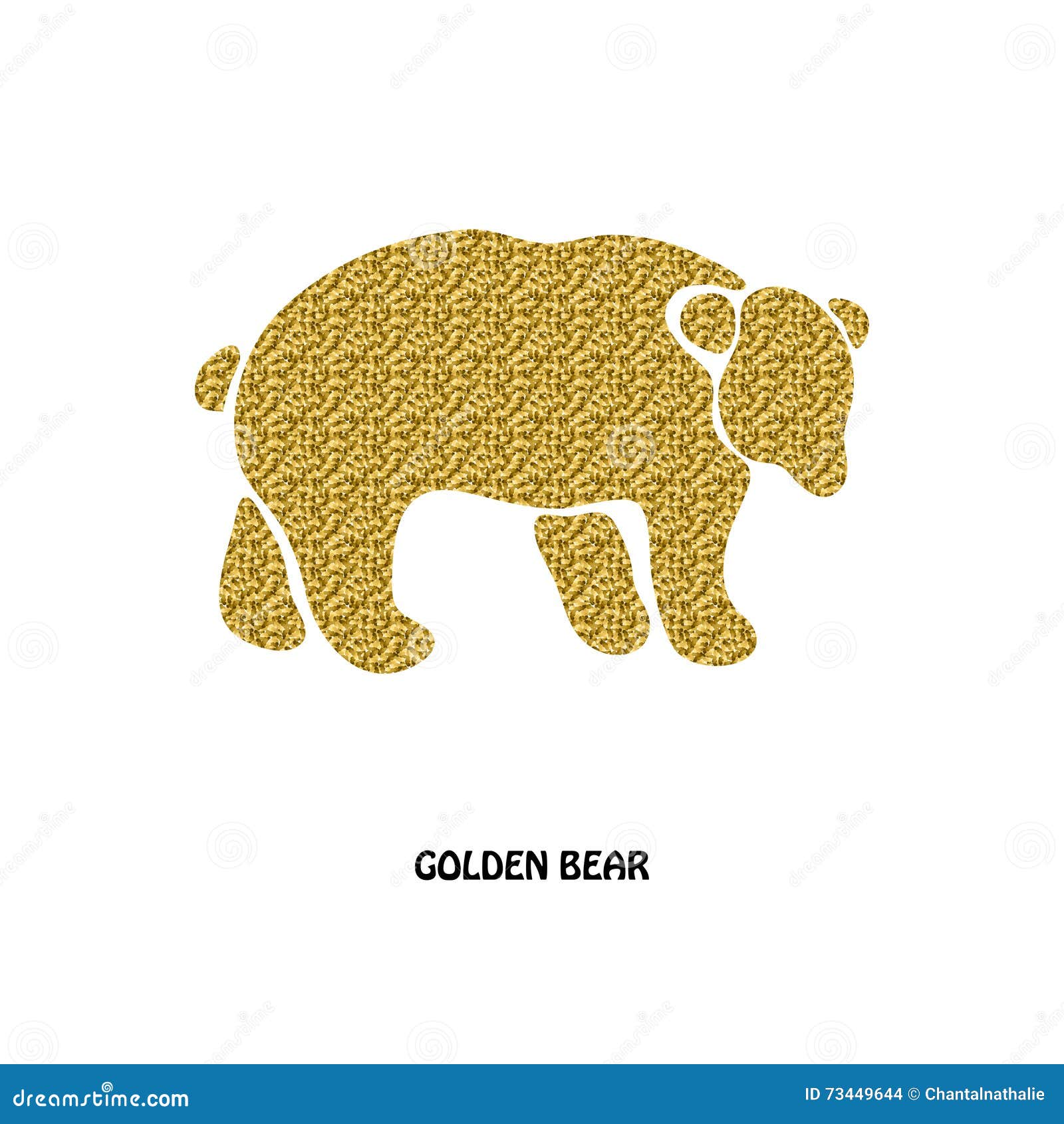 Symbole d'or d'ours illustration stock. Illustration du décoration ...